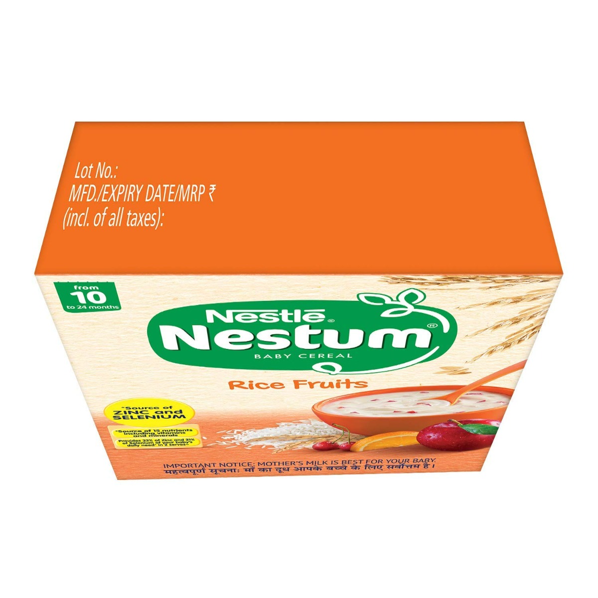 Nestle Nestum Baby Cereal Rice Fruits (From 10 to 24 Months) Powder ...