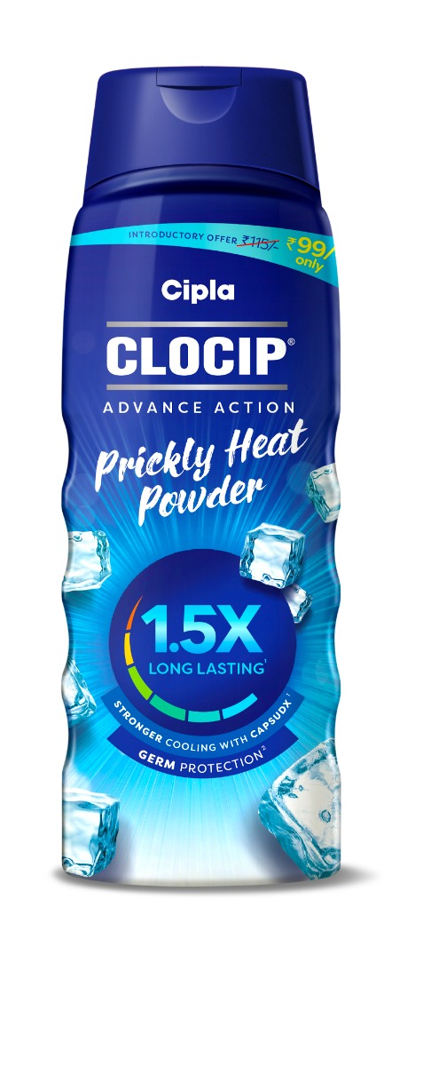 Clocip Advance Action Prickly Heat Powder, 150 gm Price, Uses, Side ...