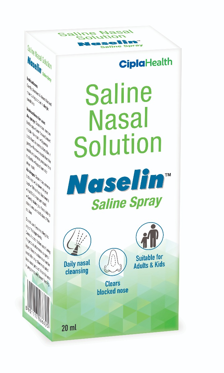 Naselin Saline Nasal Spray, 20 ml Price, Uses, Side Effects ...