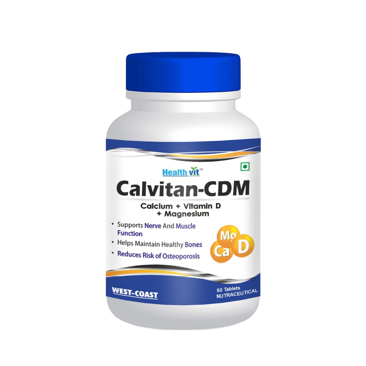 Healthvit Calvitan-CDM Calcium + Vitamin D + Magnesium - 60 Tablets ...