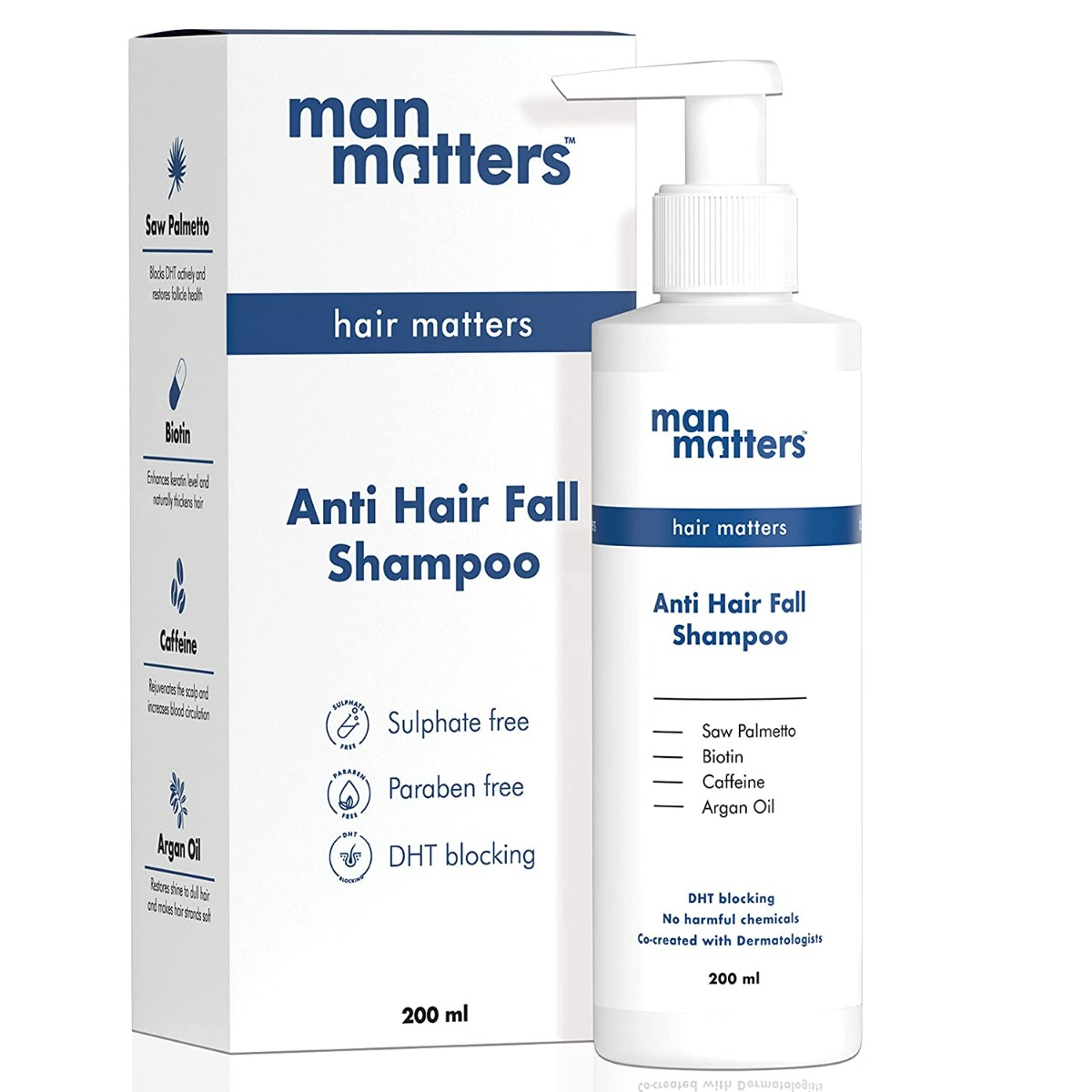 Man Matters Anti Hair Fall Shampoo, 200 ml Price, Uses, Side Effects ...