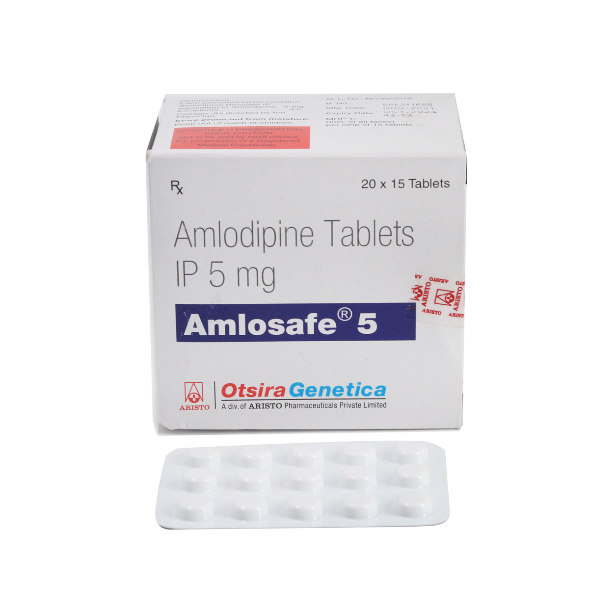 Amlo-5 Tablet 15's Price, Uses, Side Effects, Composition - Apollo Pharmacy