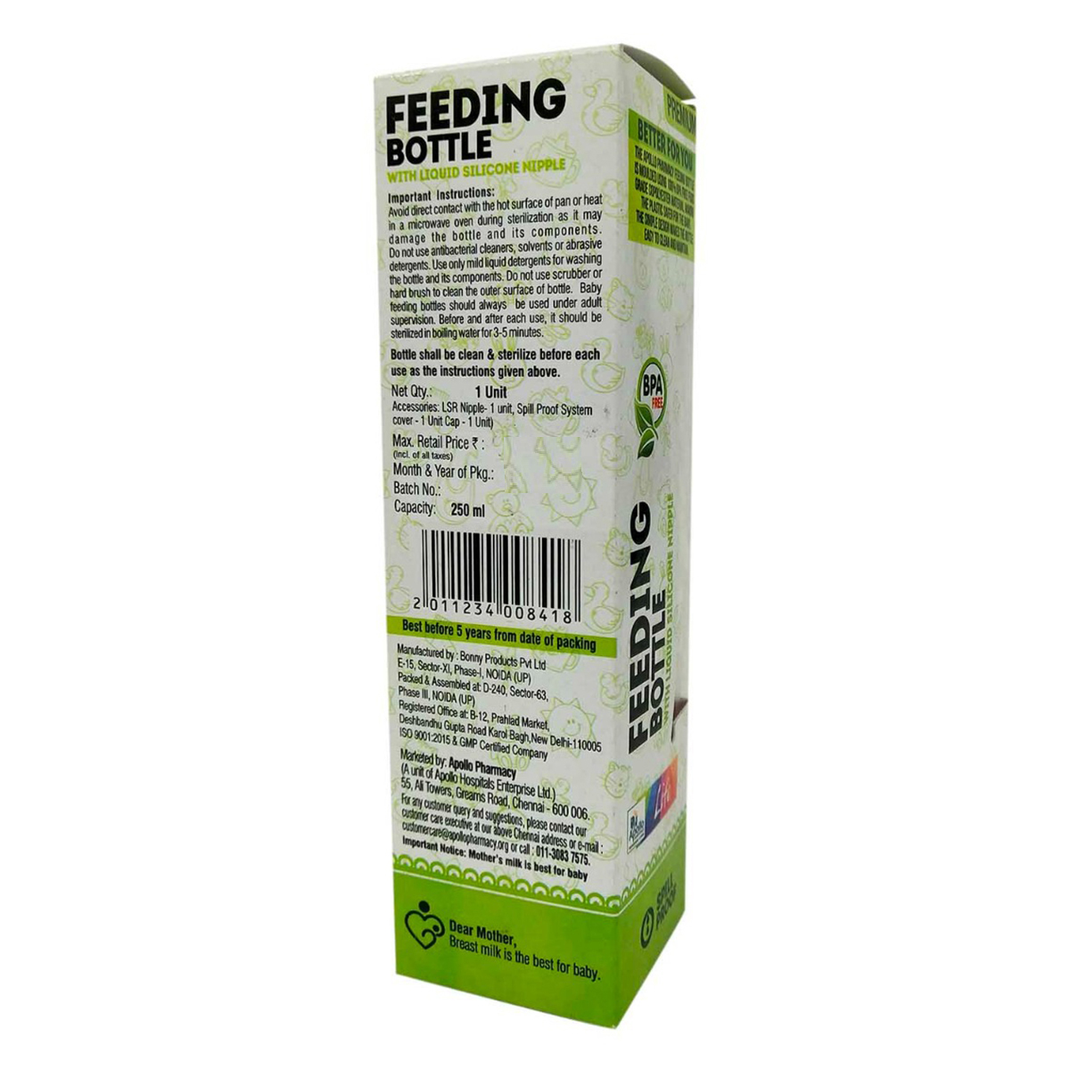 Apollo Pharmacy Feeding Bottle, 250 ml Price, Uses, Side Effects ...