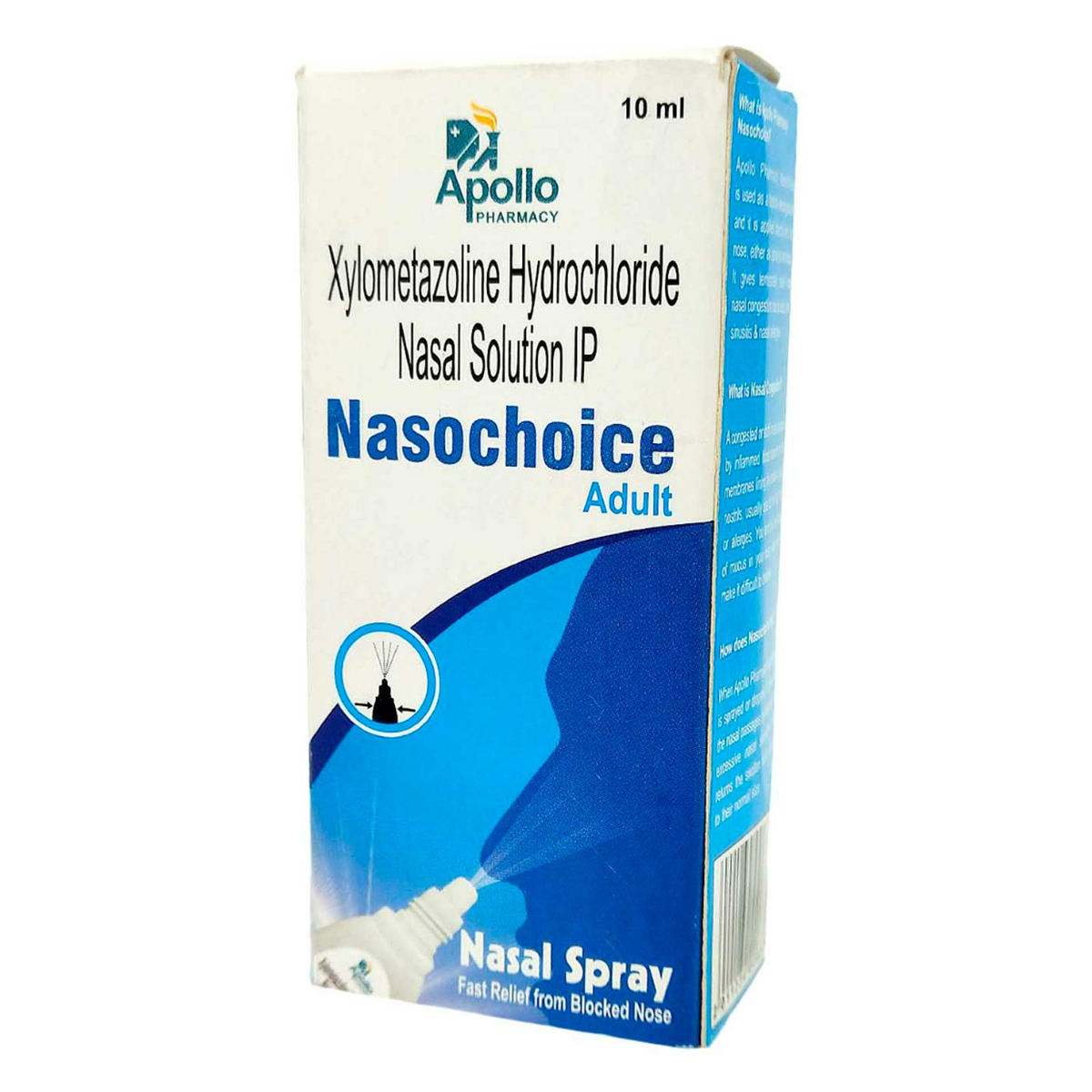 Apollo Pharmacy Nasochoice Adult Nasal Spray, 10 ml Price, Uses, Side ...