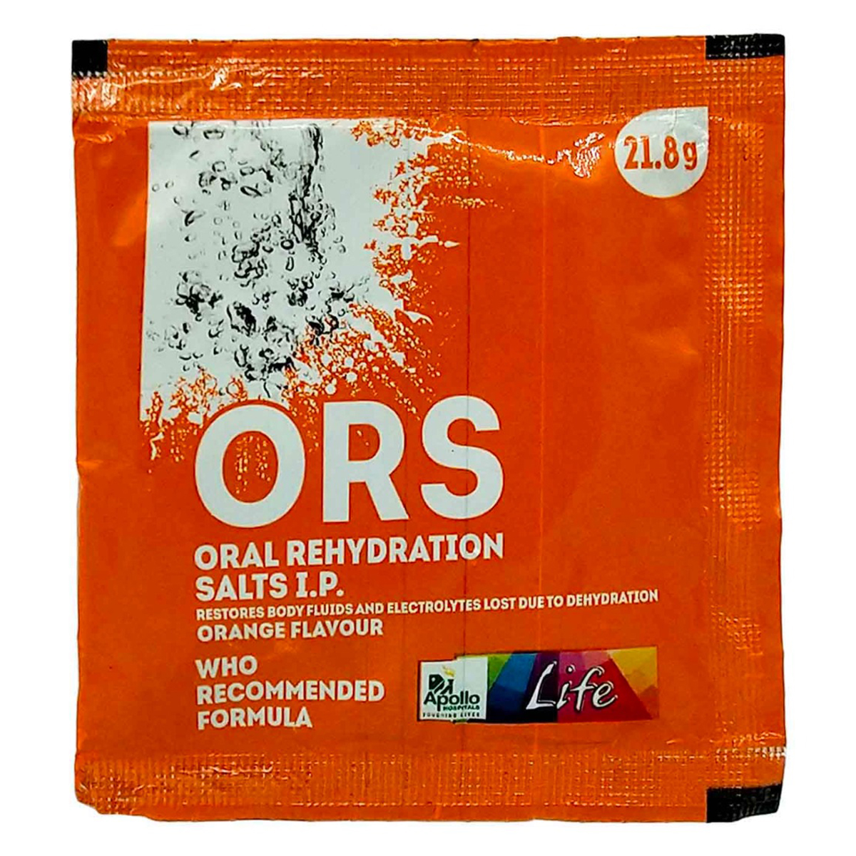 Buy Apollo Pharmacy ORS Orange Flavour 21.8g - Apollo Pharmacy.