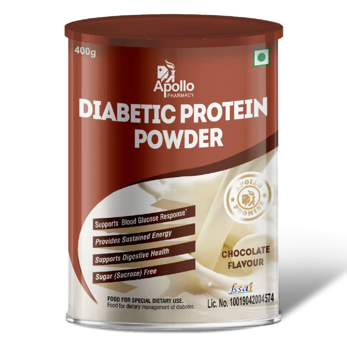 Apollo Pharmacy Diabetic Protein Chocolate Flavour Powder, 400 gm Price ...