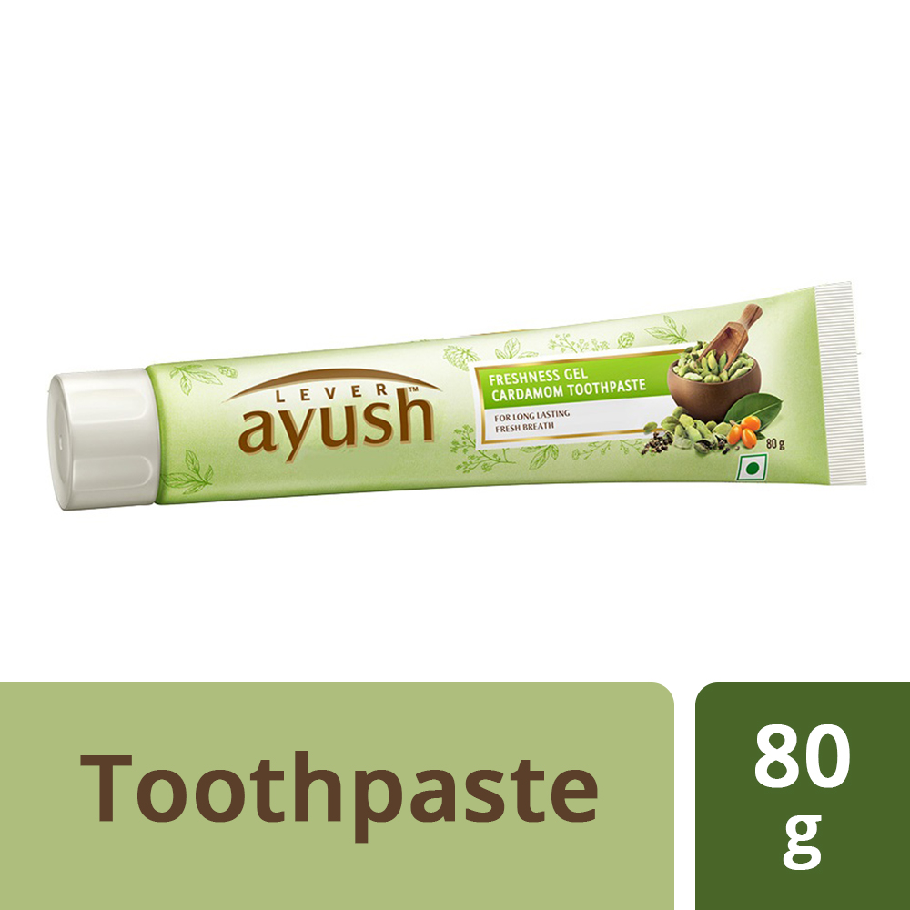 Buy Ayush Freshness Gel Cardamom Tooth Paste 80g - Apollo Pharmacy.