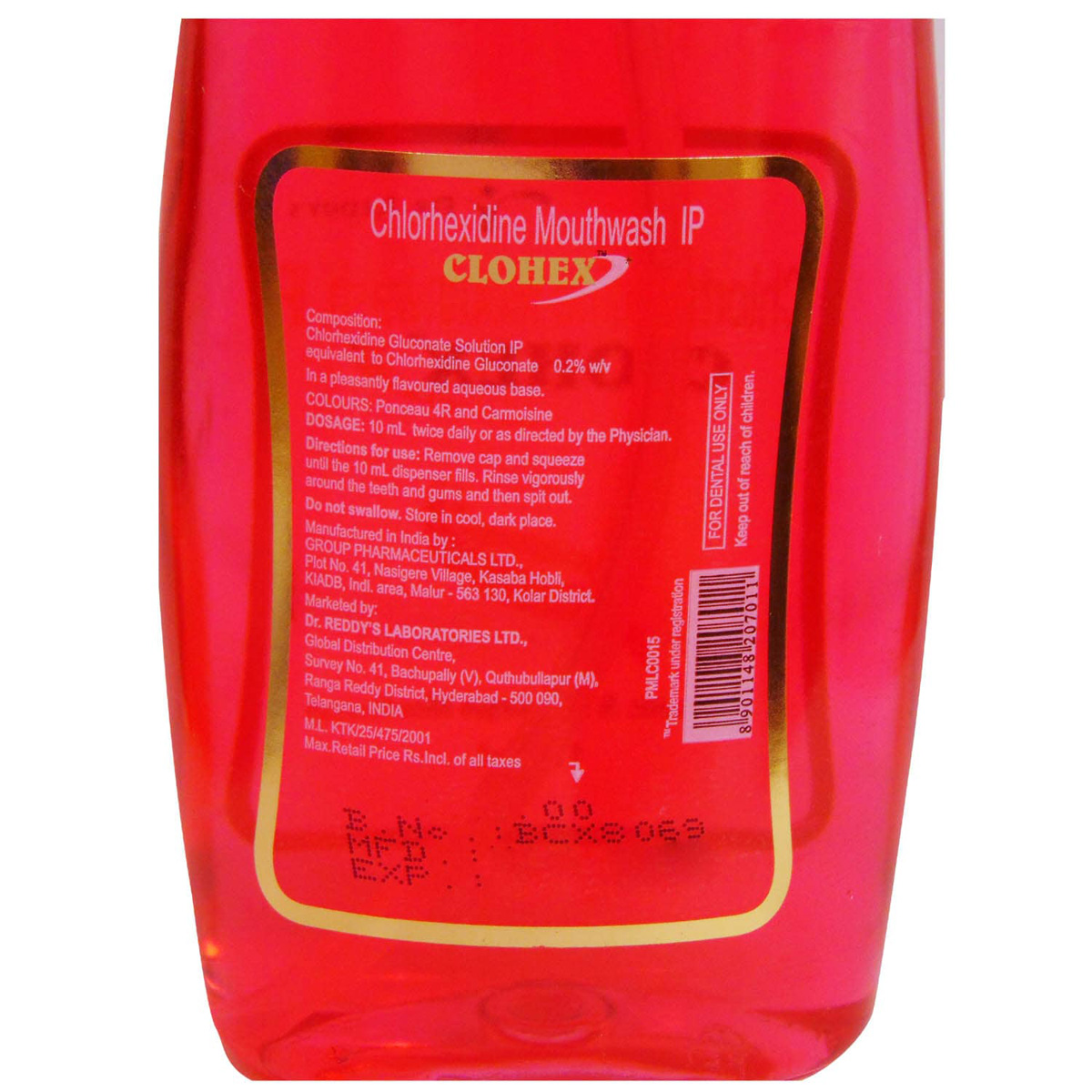 Clohex Mouth Wash 150 ml Price, Uses, Side Effects, Composition ...