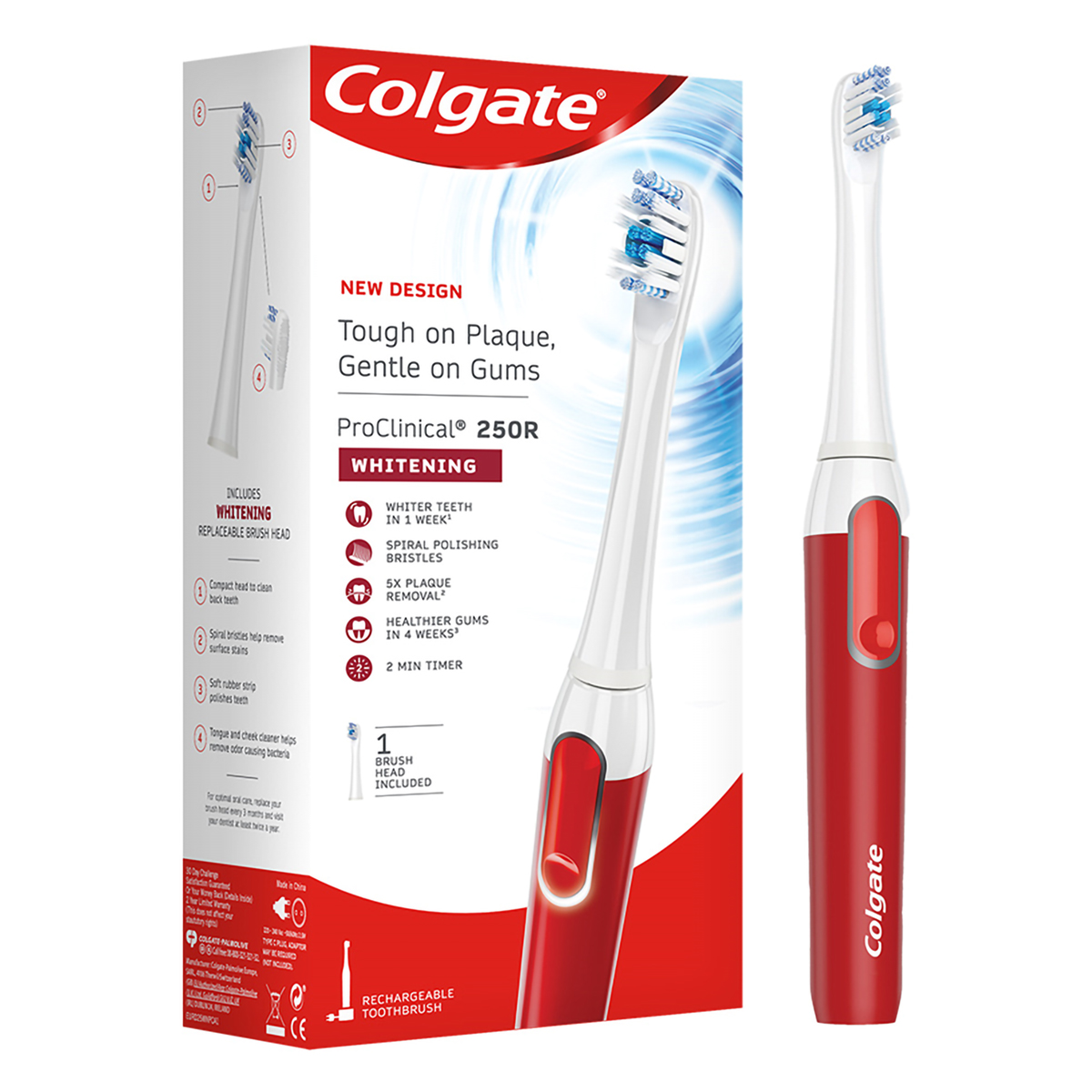 Buy Colgate Proclinical 250R Whitening Rechargeable Toothbrush, 1 Count ...