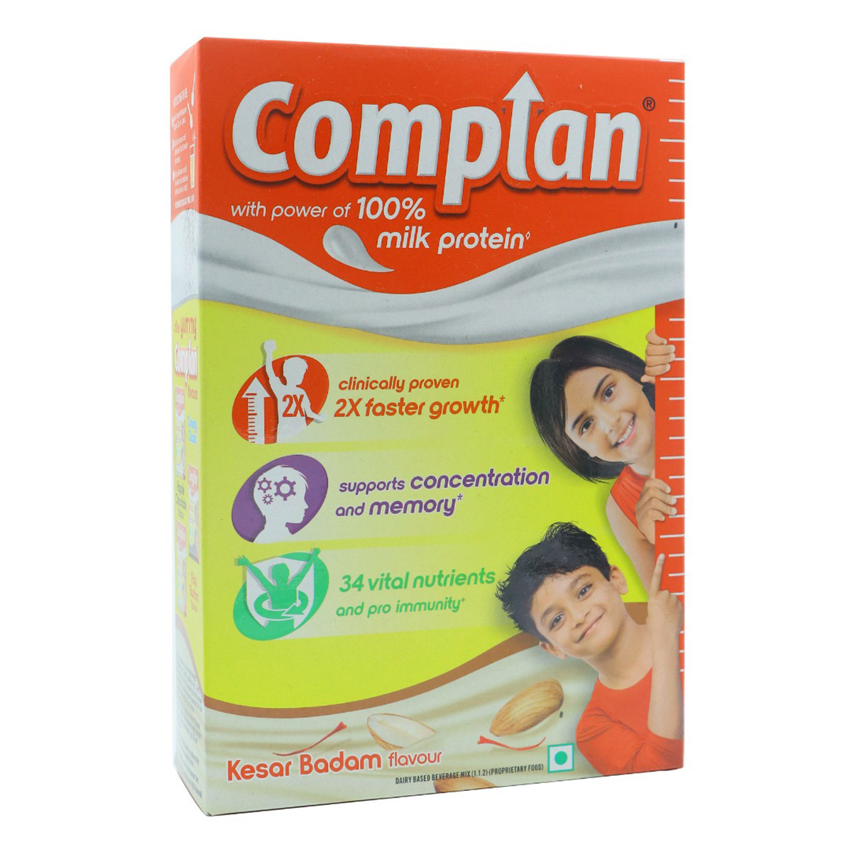 Complan Kesar Badam Flavour Nutrition Drink Powder, 500 gm Refill Pack ...