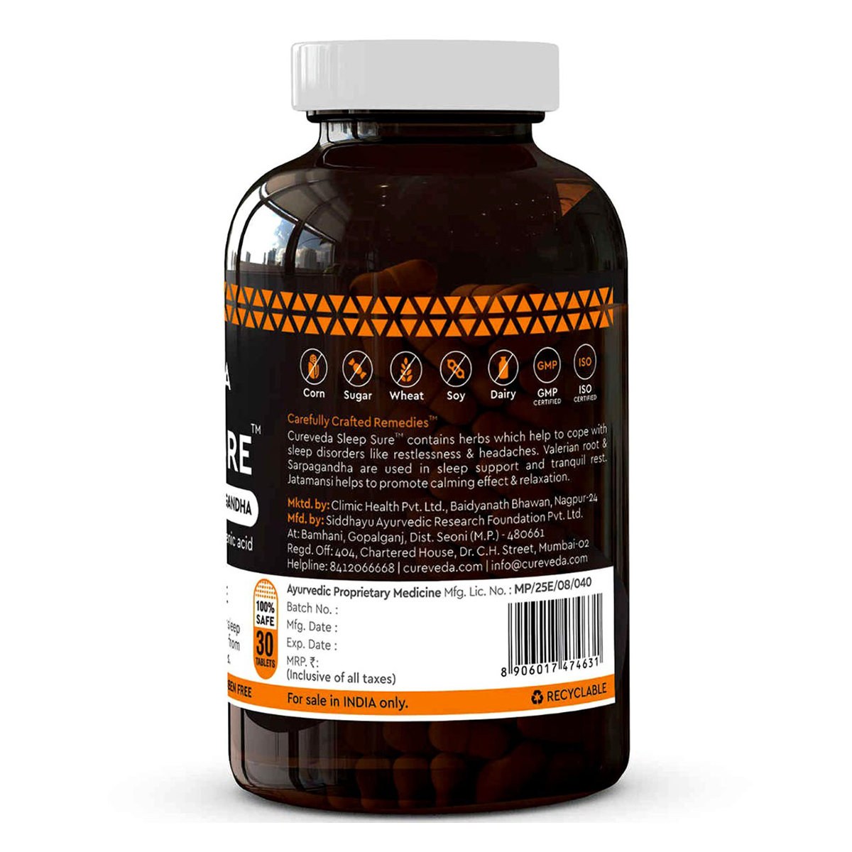 Cureveda Sleep Sure, 30 Tablets Price, Uses, Side Effects, Composition ...