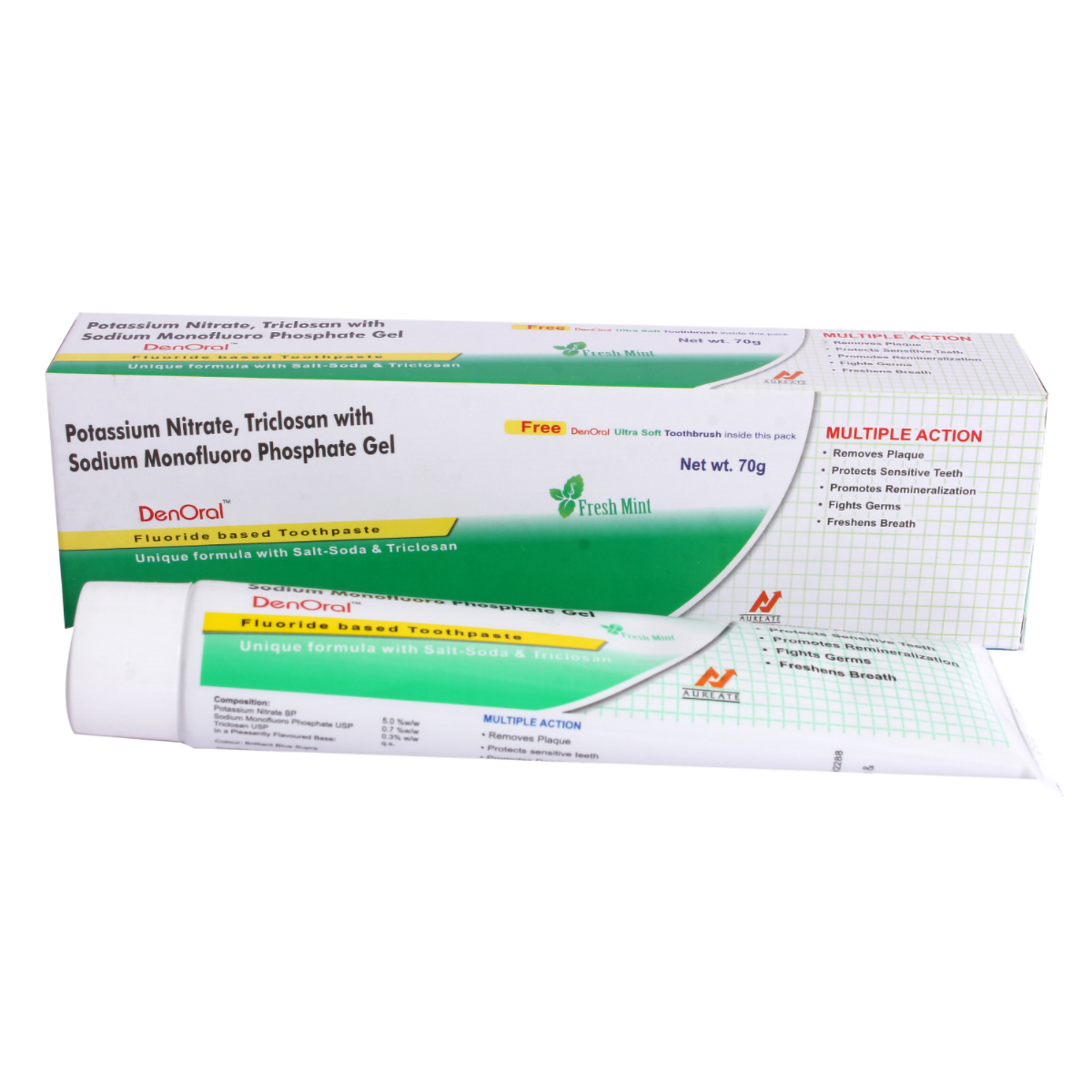 Denoral Toothpaste, 70 gm Price, Uses, Side Effects, Composition ...