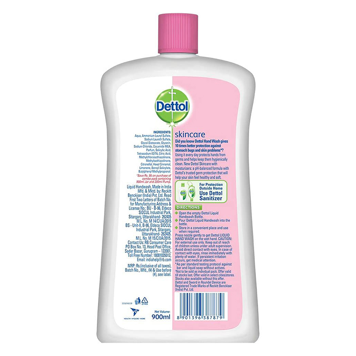 Dettol Skincare Liquid Handwash, 900 ml Price, Uses, Side Effects ...