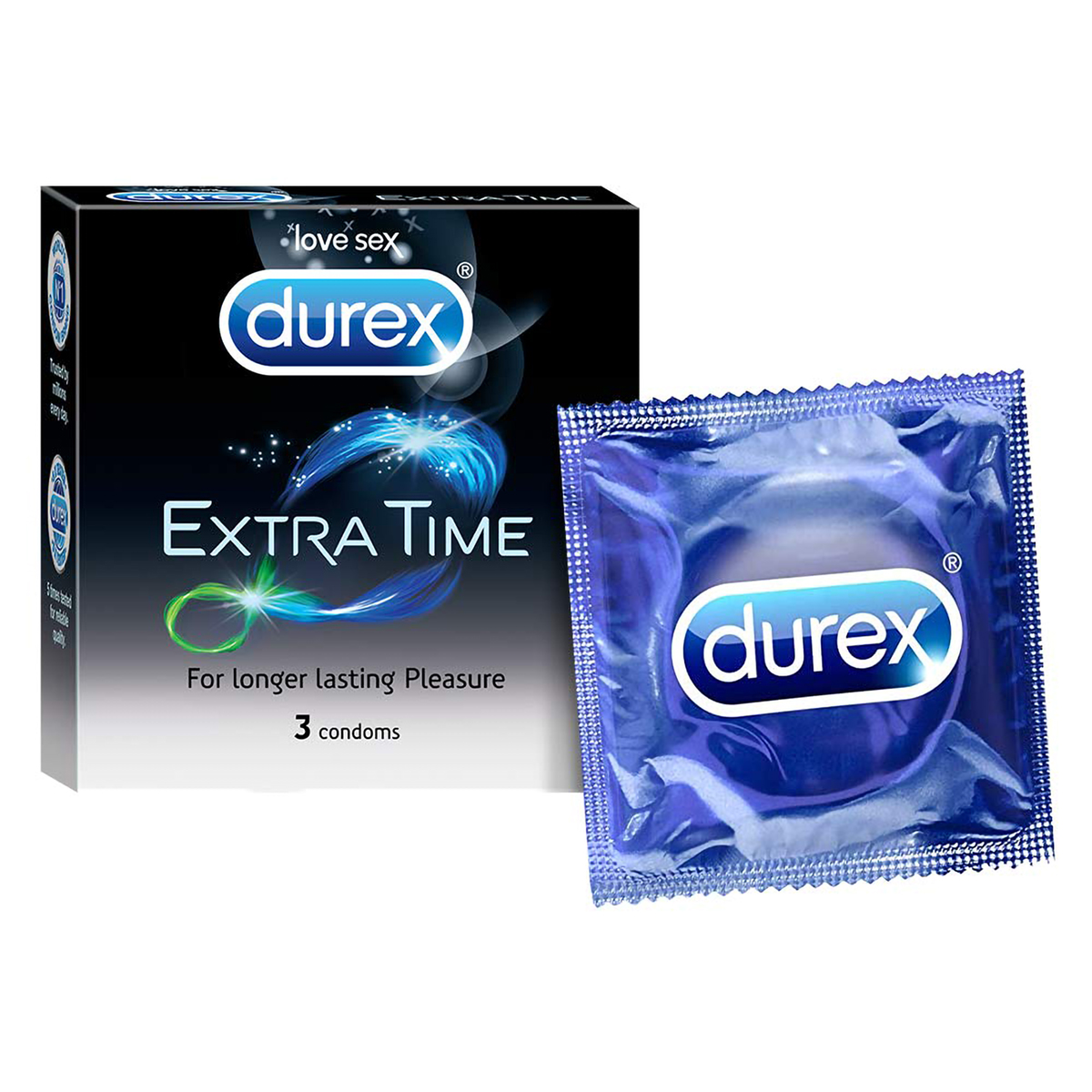 Durex Extra Time Condoms, 3 Count | Uses, Benefits, Price | Apollo Pharmacy