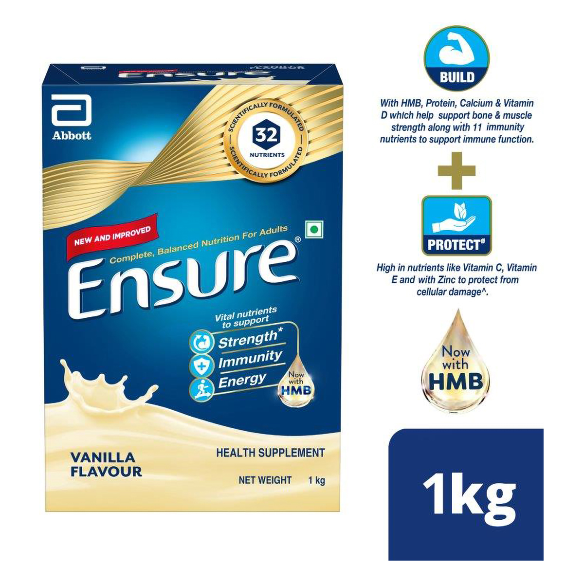 Ensure Complete, Balanced Nutrition Drink Powder for Adults | Vanilla ...