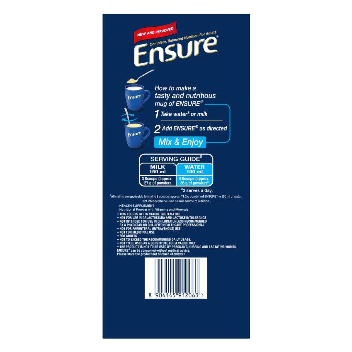 Ensure Complete, Balanced Nutrition Drink Powder for Adults | Vanilla ...