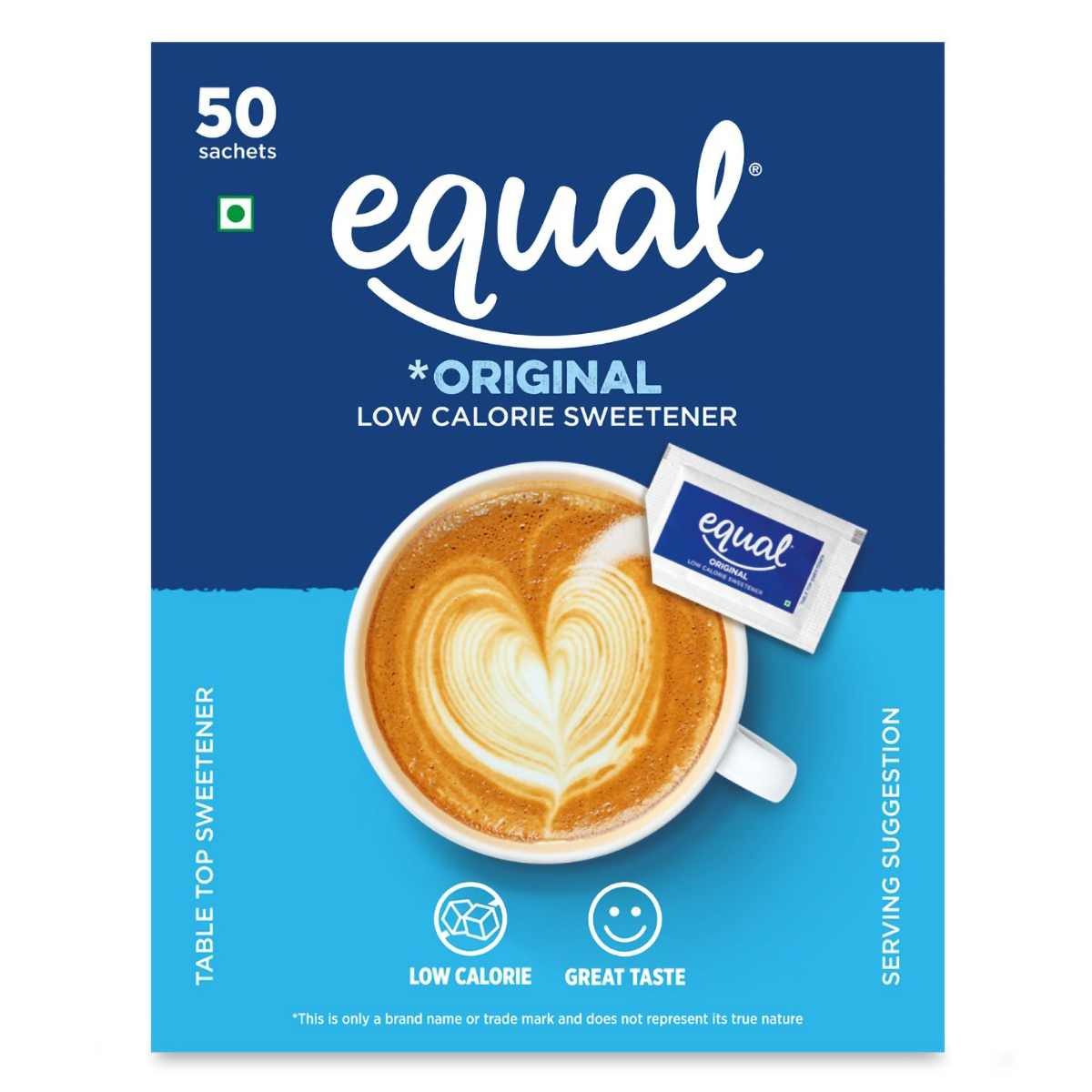 Buy Equal Original Low Calorie Sweetener, 50 Sachets | 19 Minutes ...