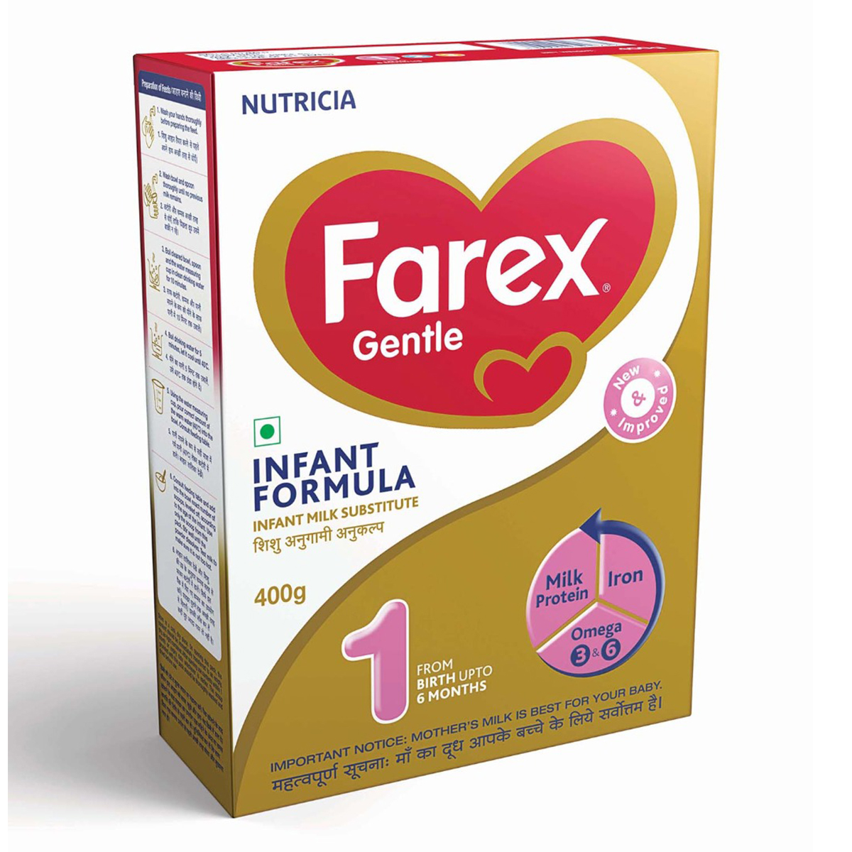 Buy Farex Gentle Infant Formula Stage 1 Powder for Up to 6 Months, 400 ...