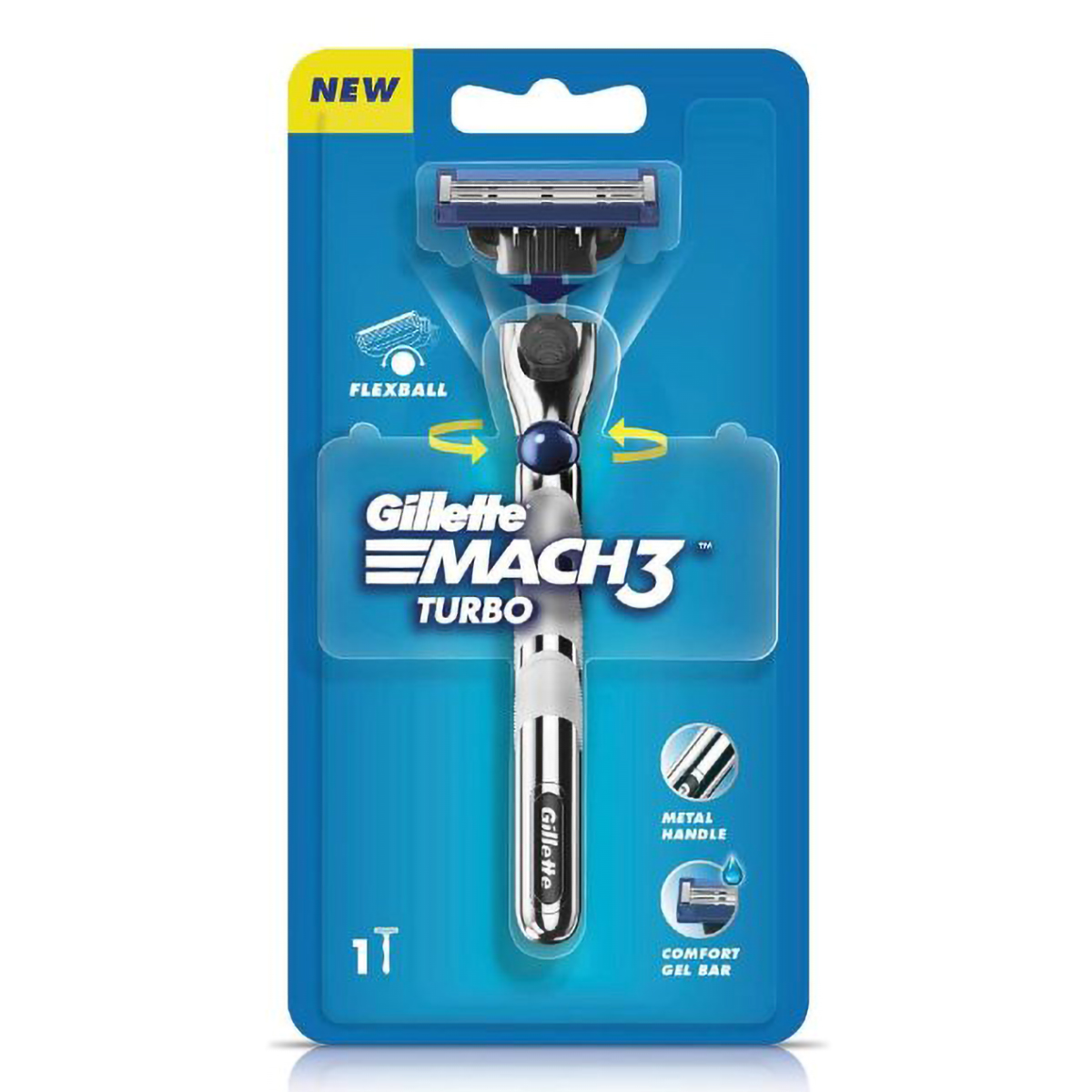 Buy Gillette Mach 3 Turbo Razor - Apollo Pharmacy.