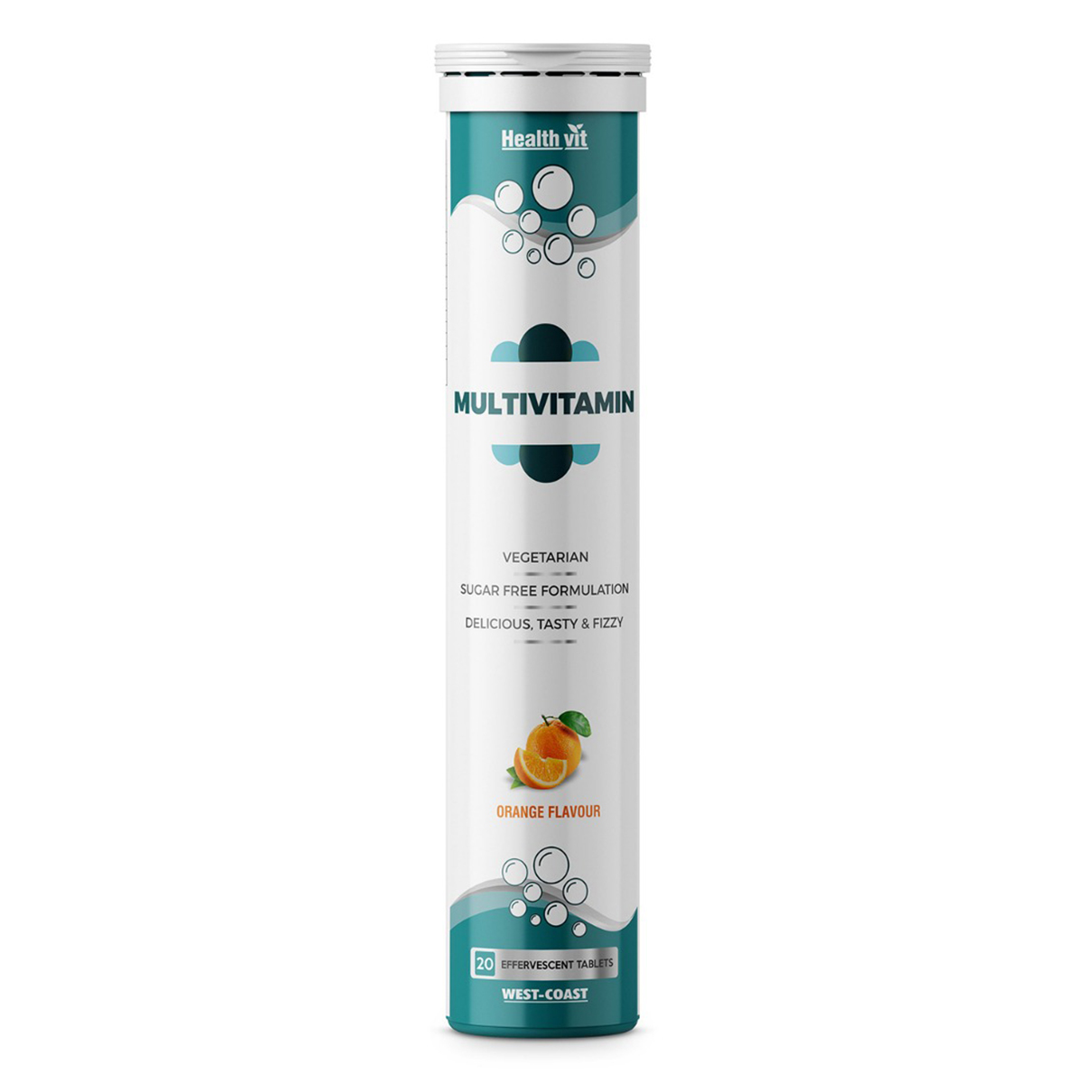 Healthvit Multivitamin Sugar Free Orange Flavour Effervescent, 20 ...