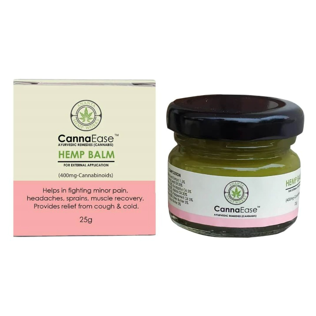 Ananta Hemp Works CannaEase Hemp Balm, 25 gm | Uses, Benefits, Price ...