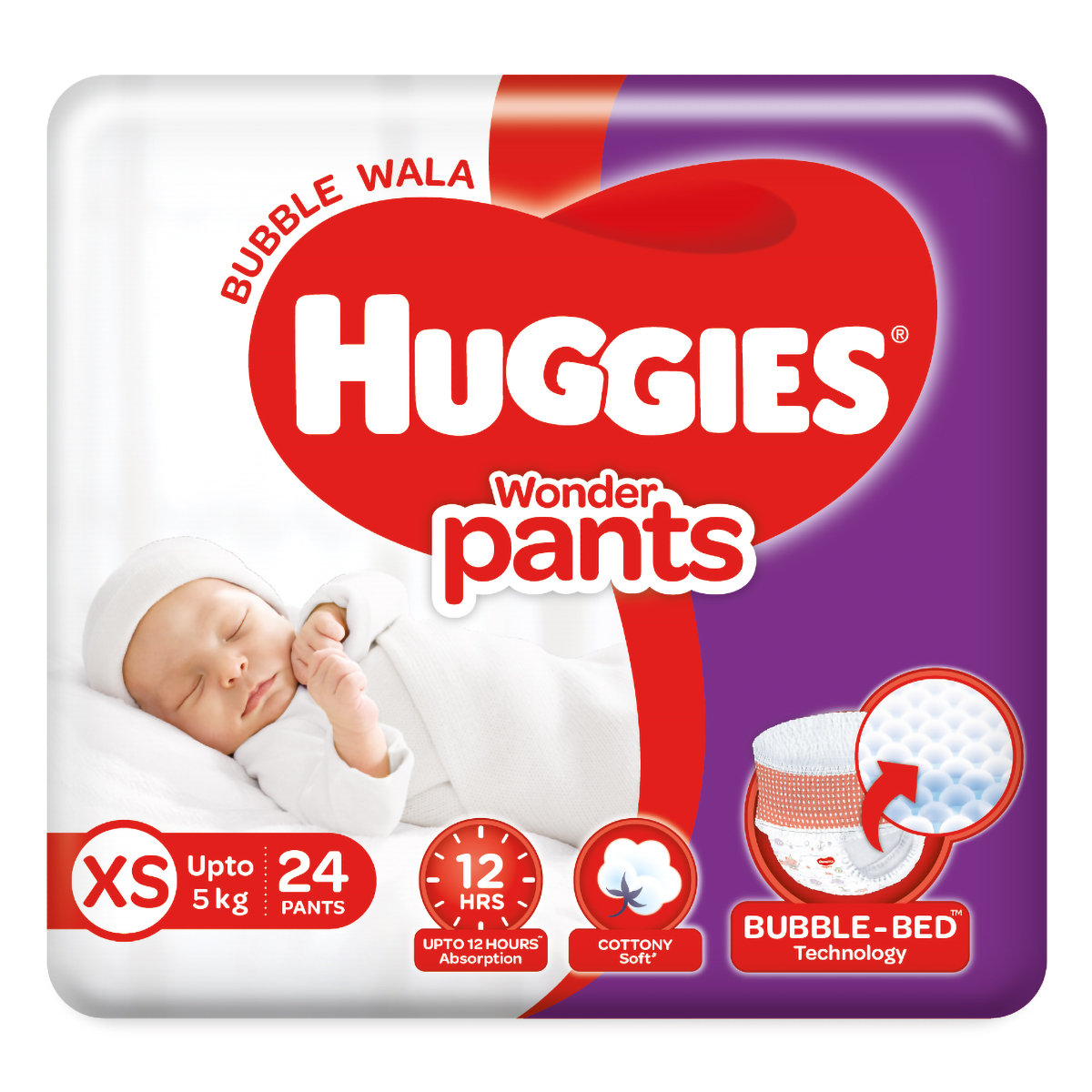 Buy Huggies Wonder Baby Diaper Pants XS, 24 Count | 19 Minutes Delivery ...