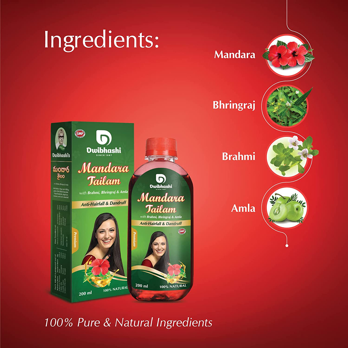 Dwibhashi's Mandara Tailam Hair Oil, 200 ml Price, Uses, Side Effects ...