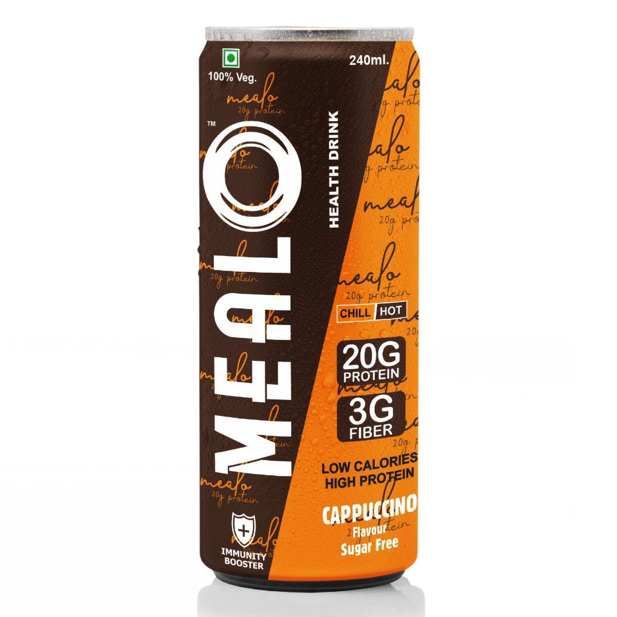 Buy Mealo Cappuccino Flavour Sugar Free Health Drink, 240 ml | 19 ...