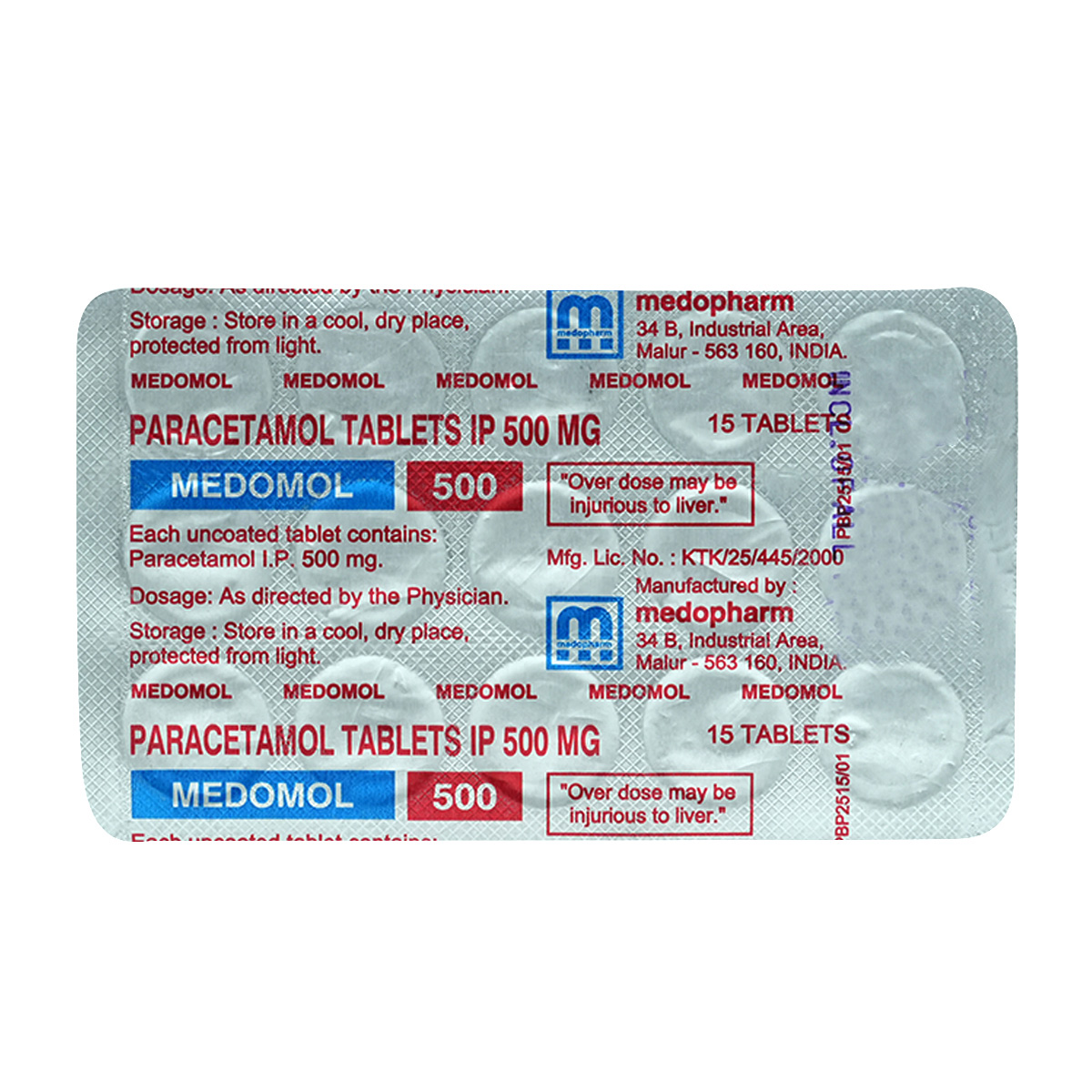 Buy MEDOMOL 500MG TABLET - Apollo Pharmacy.