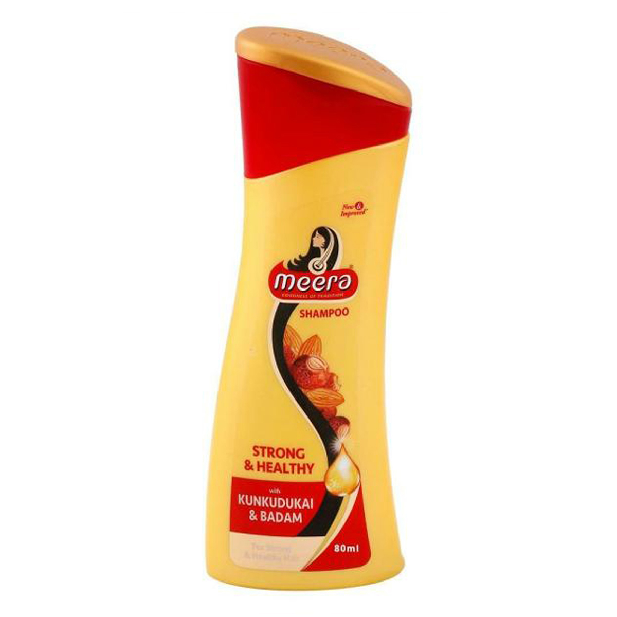 Buy Meera Strong & Healthy Kunkudukai & Badam Shampoo, 80 ml | 19 ...