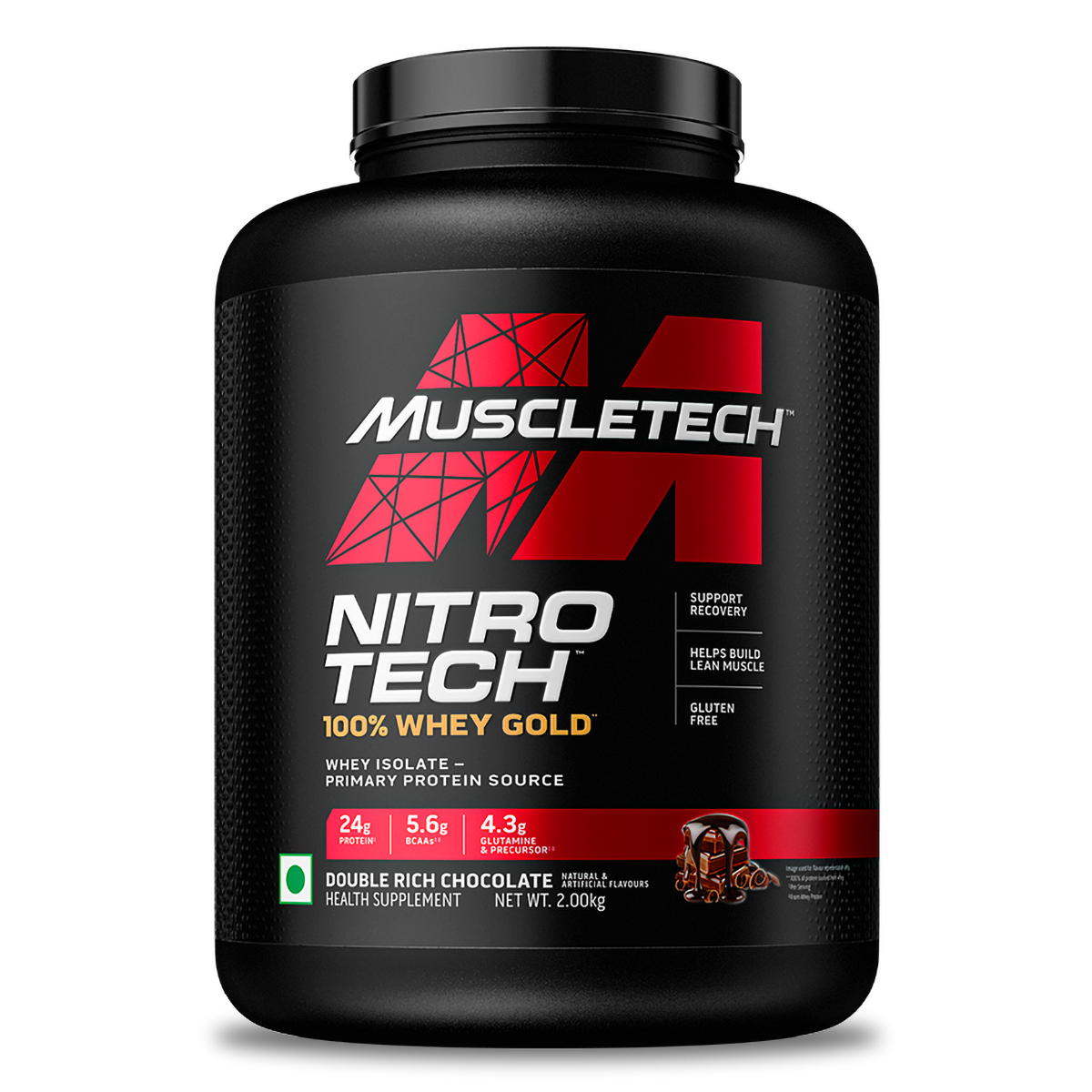 Buy MuscleTech Nitrotech 100% Whey Gold Double Rich Chocolate Flavour ...