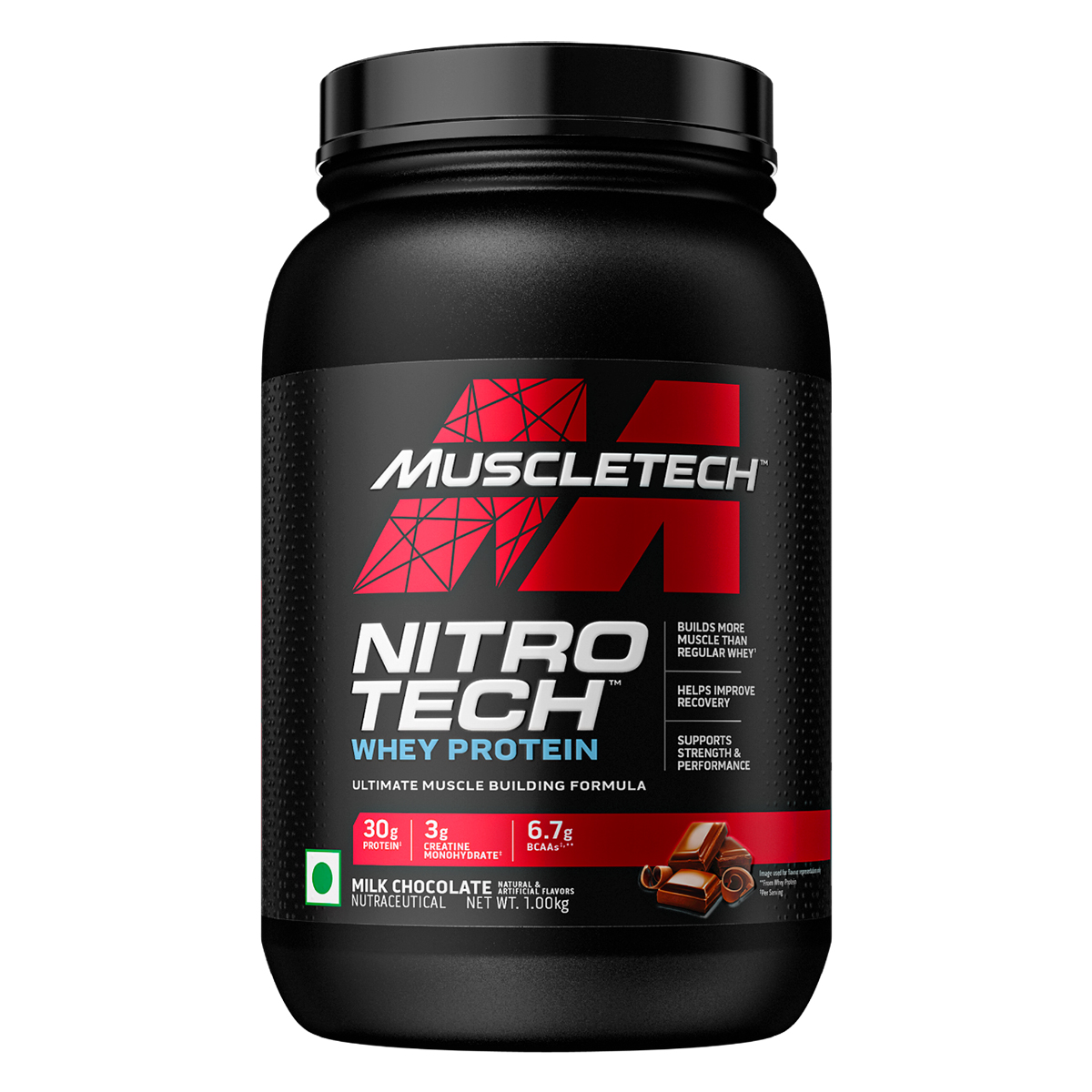 Buy Muscletech Nitrotech Whey Protein Milk Chocolate Flavour Powder, 1 ...