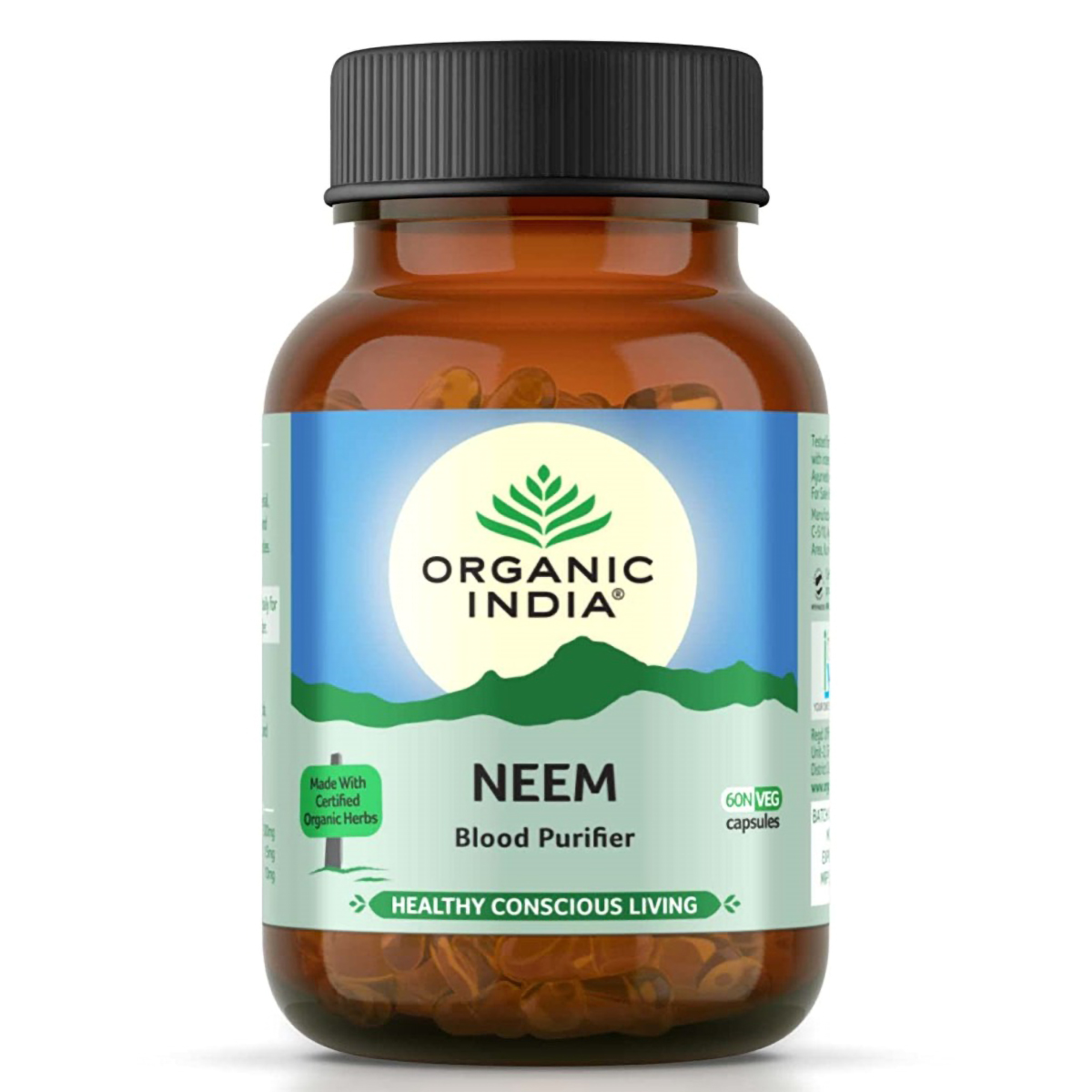 Buy Organic India Neem Blood Purifier, 60 Veg Capsules | 19 Minutes ...