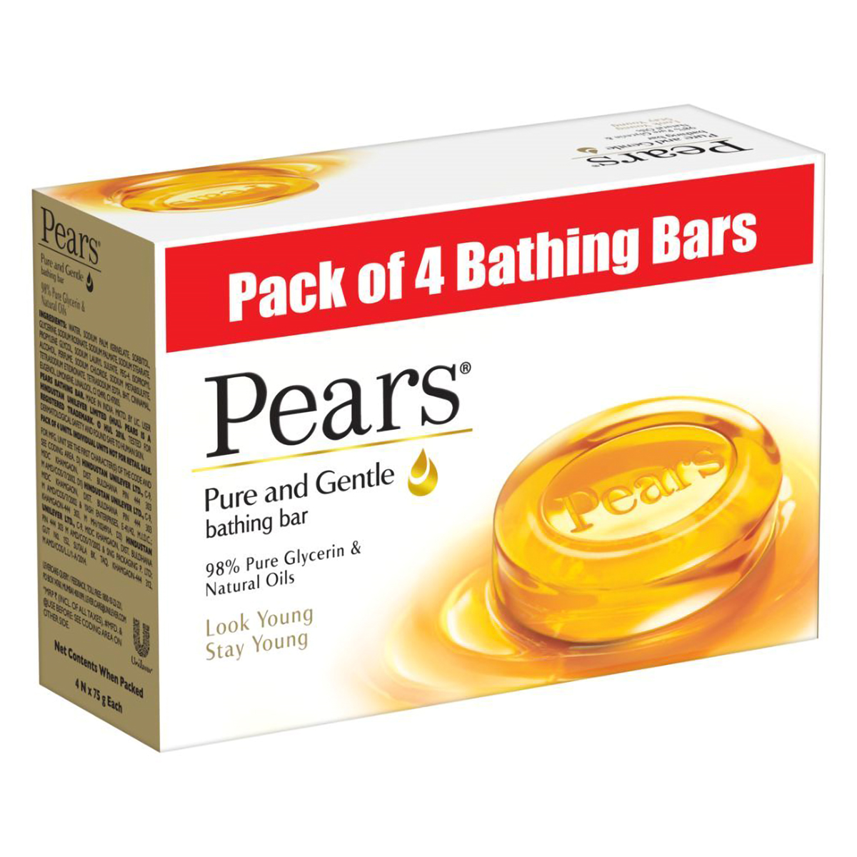 Pears Pure & Gentle Soap, 4x75 gm | Uses, Benefits, Price | Apollo Pharmacy