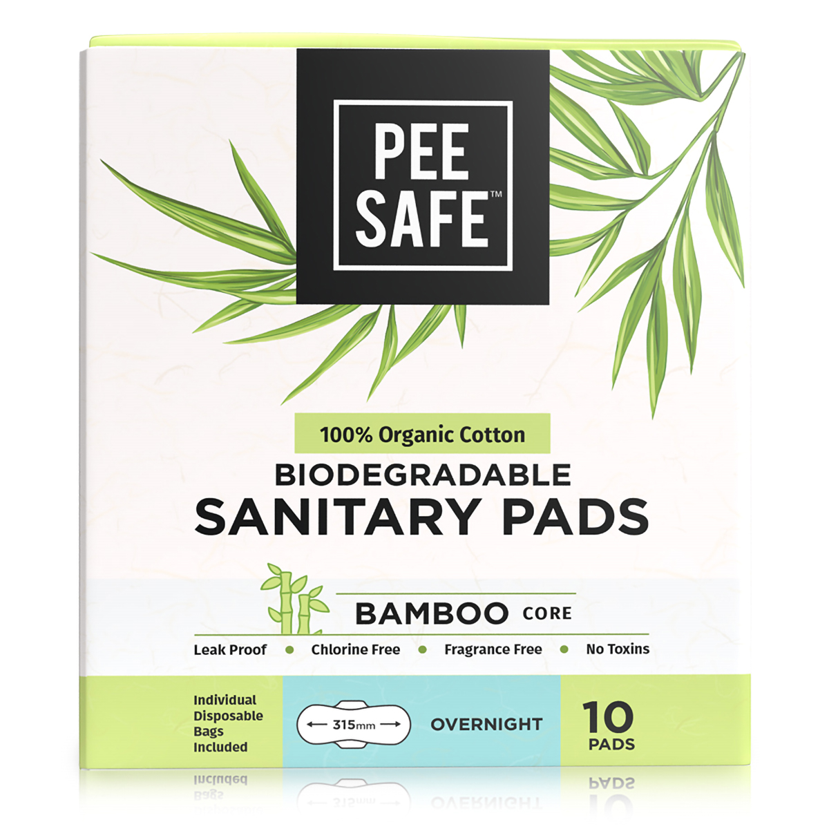Buy Pee Safe 100% Organic Cotton Biodegradable Overnight Sanitary Pads ...