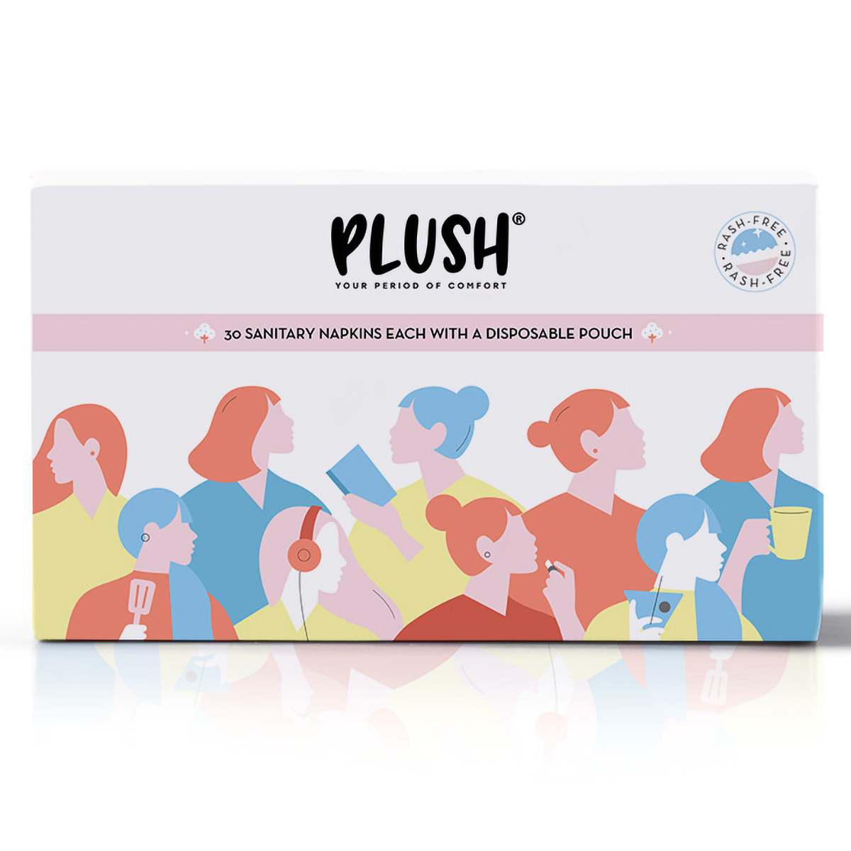 Plush Sanitary Napkins with Disposable Pouchs, 30 Count | Uses ...