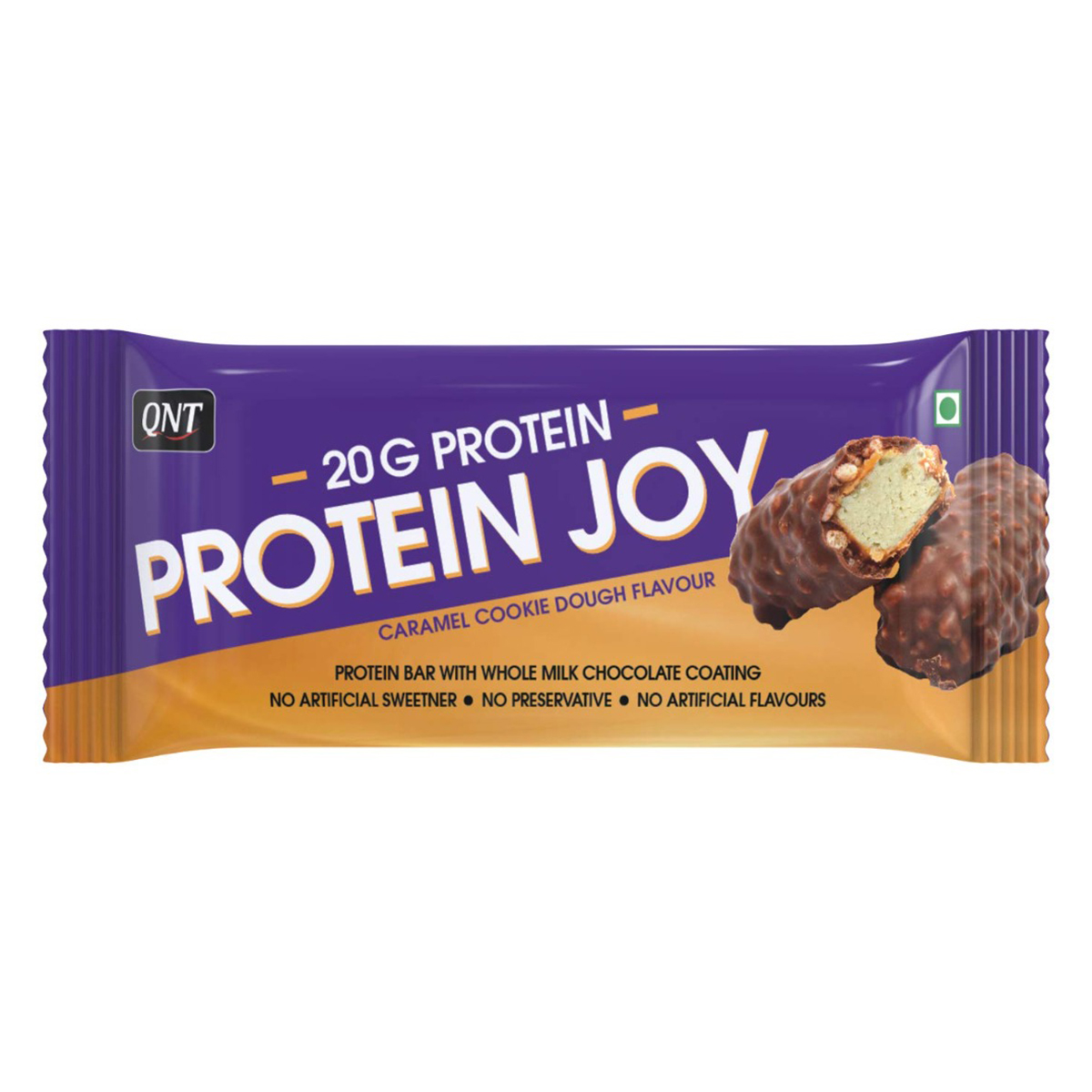 Buy QNT Protein Joy Caramel Cookie Dough Flavour Bar, 70 gm | 19 ...
