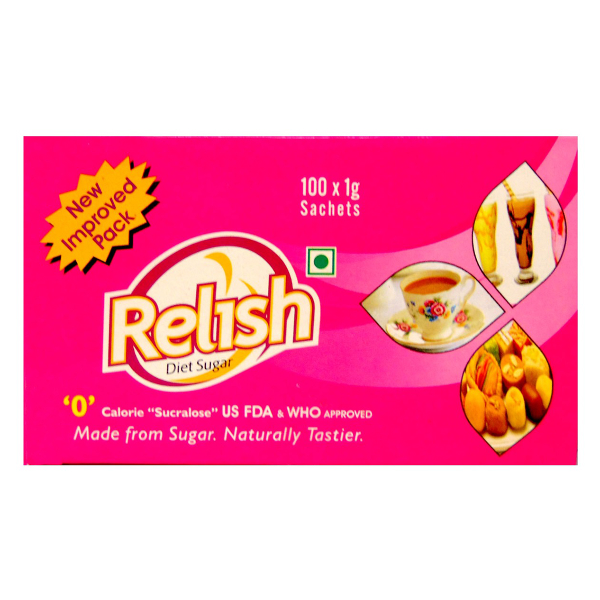 Buy Relish Diet Sugar 100 gm (100 Sachets x 1 gm) | 19 Minutes Delivery ...