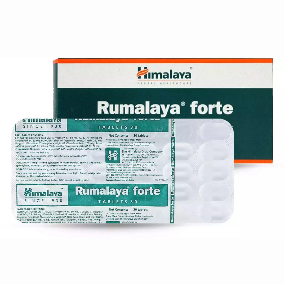 Buy Himalaya Rumalaya Forte, 30 Tablets | 19 Minutes Delivery | Apollo ...
