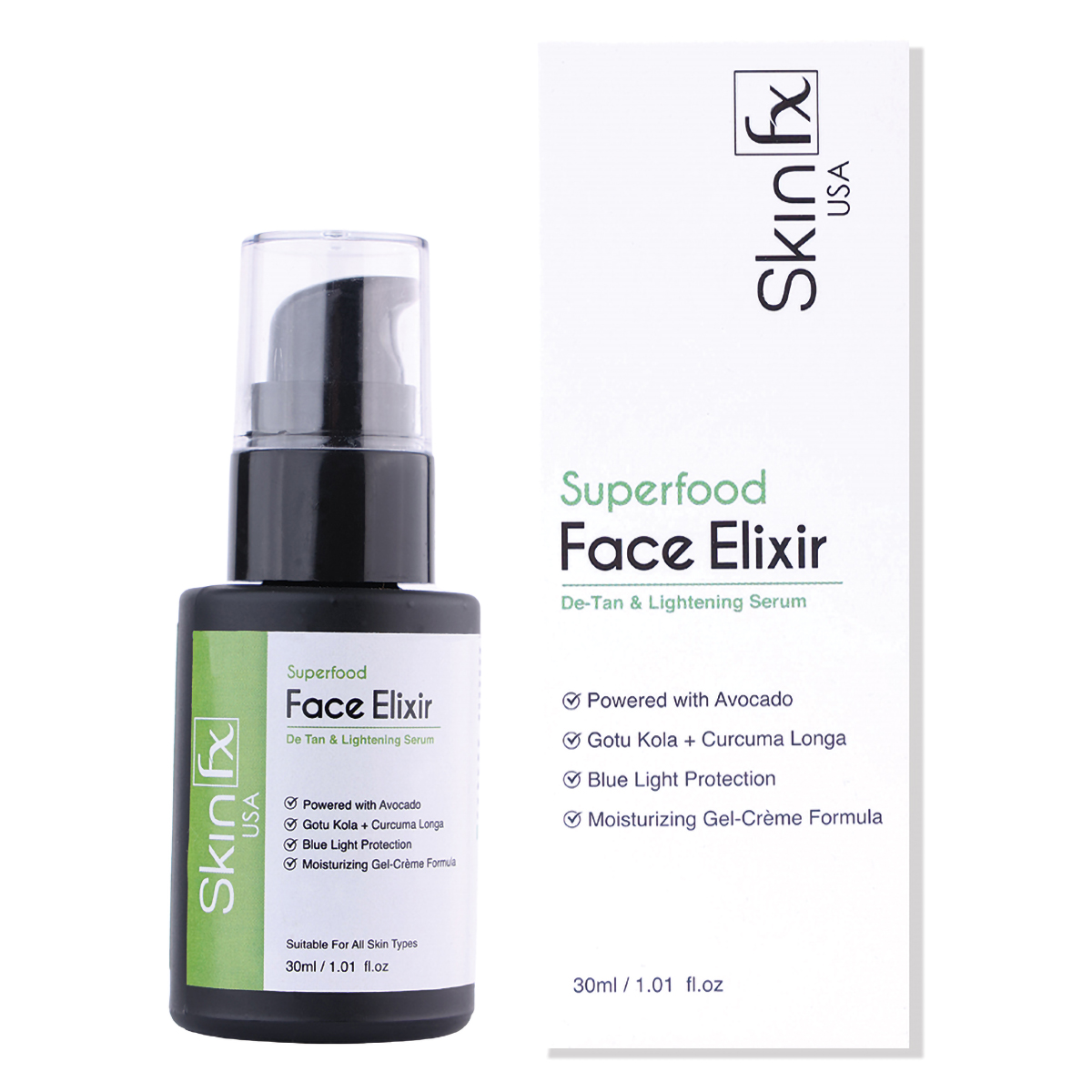 Buy Skin Fx Face Elixir De-Tan & Lightening Serum 30 ml | 19 Minutes ...