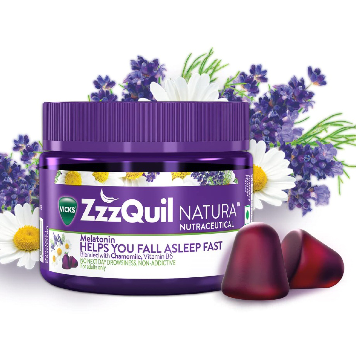 Vicks ZzzQuil Natura Melatonin Helps Fall Asleep Fast Nutraceutical ...