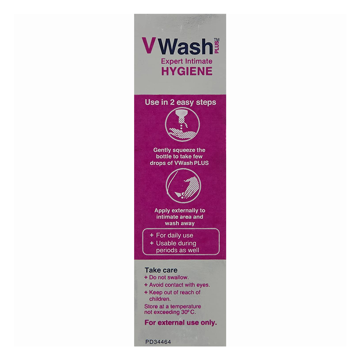 VWash Plus Expert Intimate Hygiene Wash, 20 ml Price, Uses, Side ...