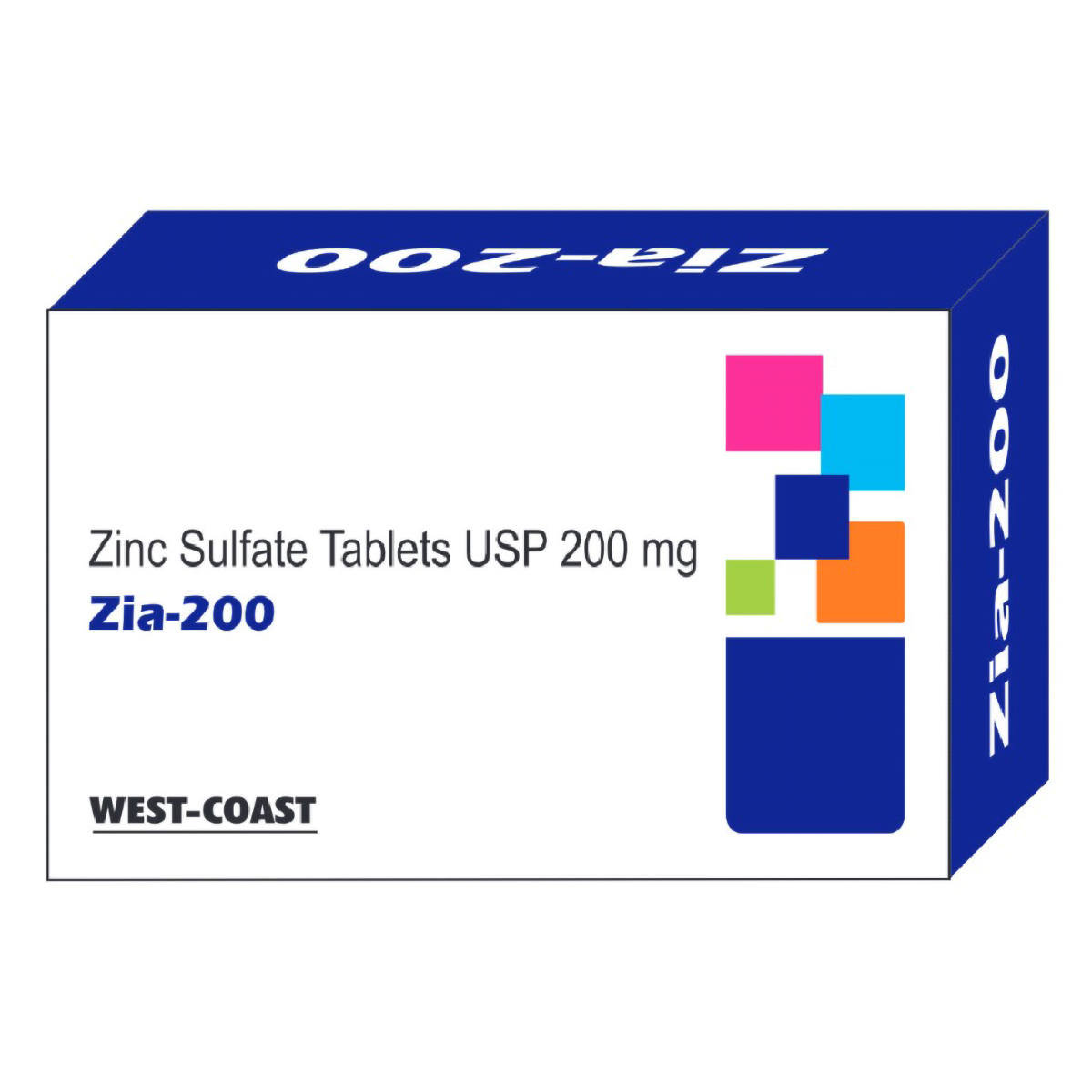 Buy Zia-200 Zinc Sulphate USP 200 mg, 100 Tablets | 19 Minutes Delivery ...