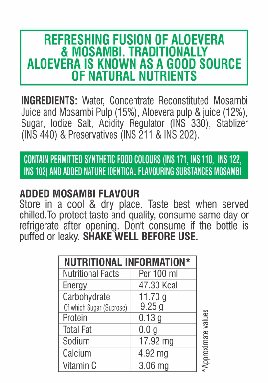 Apollo Pharmacy Aloe-Mosambi Fruit Juice, 300 ml Price, Uses, Side ...