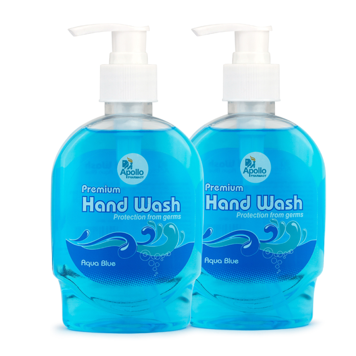Buy Apollo Pharmacy Premium Aqua Blue Handwash, 500 ml (2x250 ml) | 19 ...