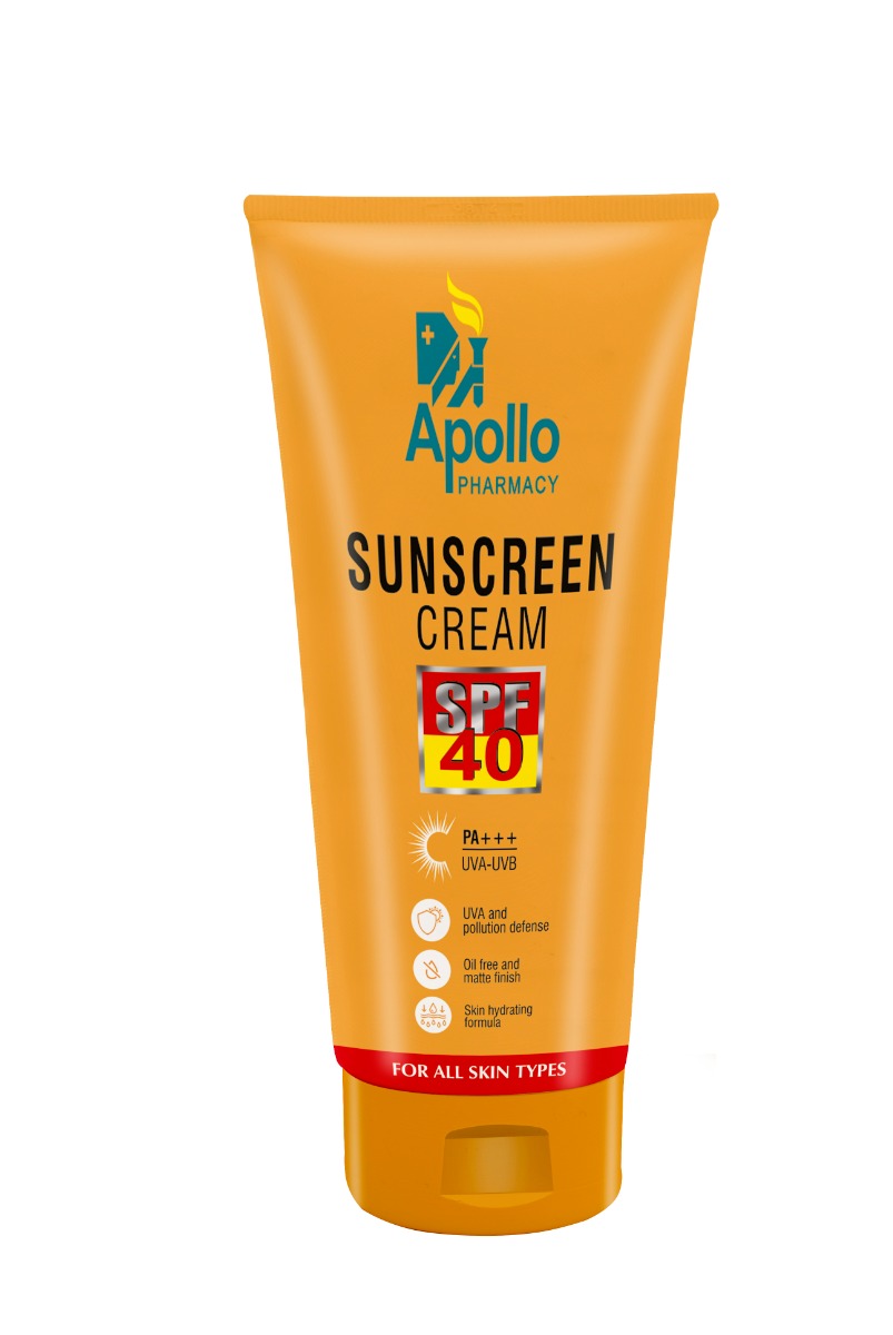 Apollo Pharmacy SPF 40 PA+++ Sunscreen Cream, 60 gm Price, Uses, Side ...