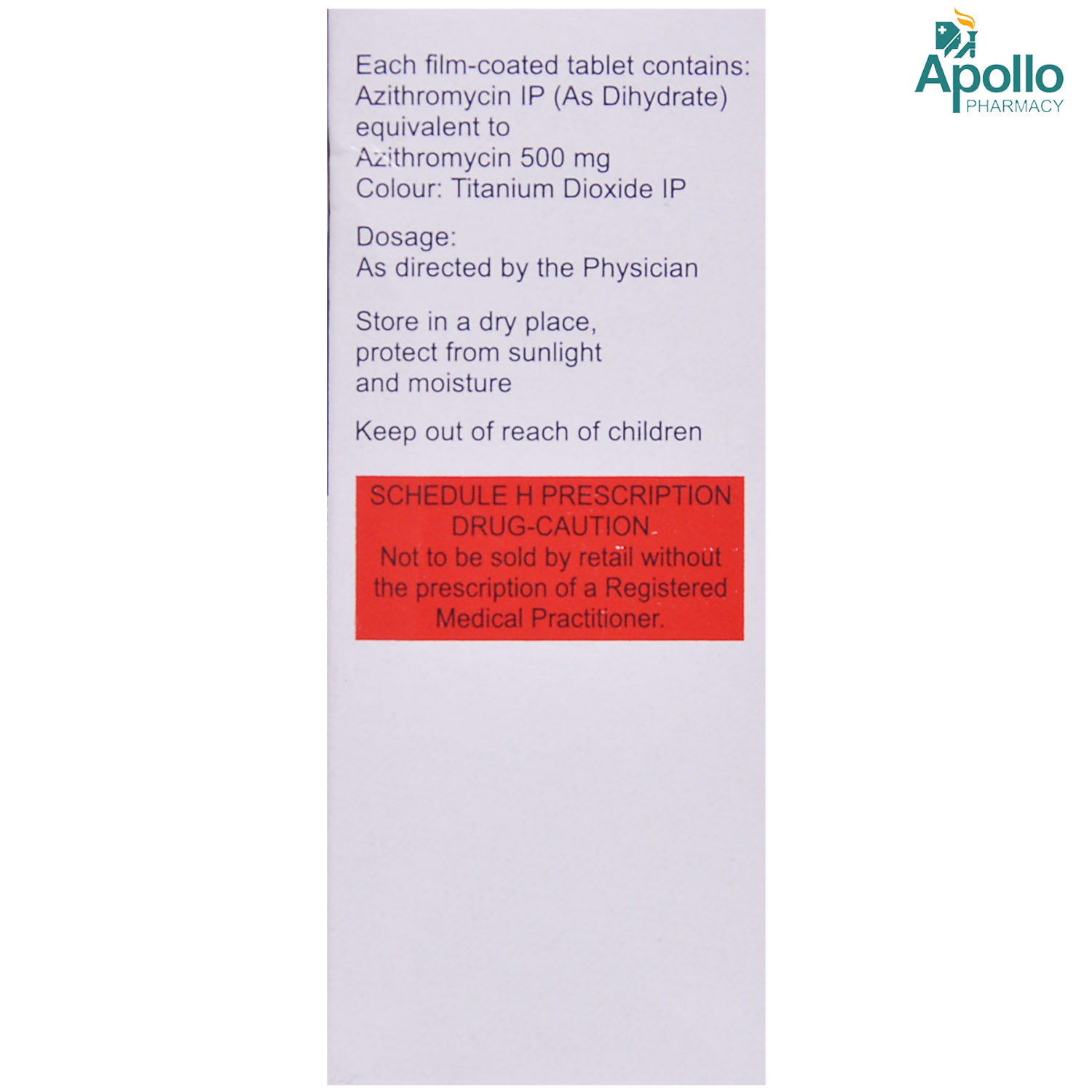 Azibact-500 Tablet 5's Price, Uses, Side Effects, Composition - Apollo ...