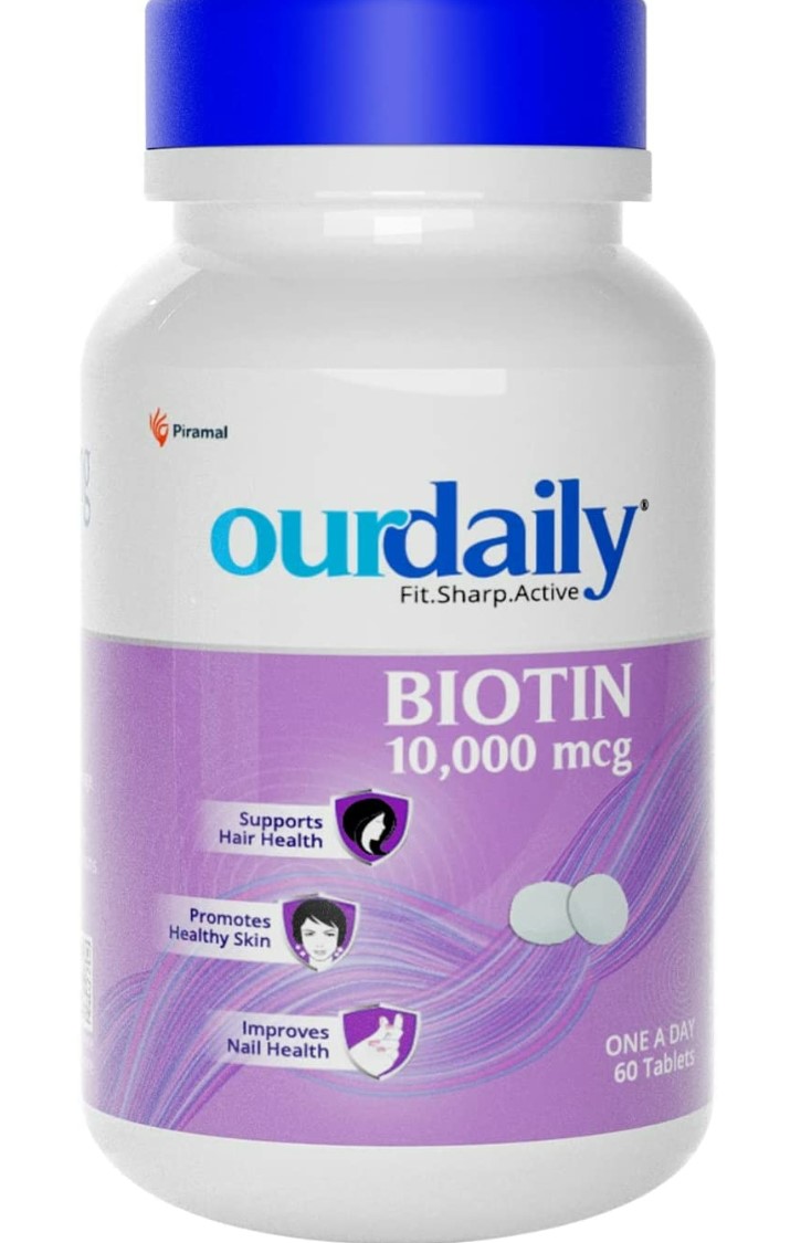 Ourdaily Biotin 10,000 mcg, 60 Tablets Price, Uses, Side Effects ...