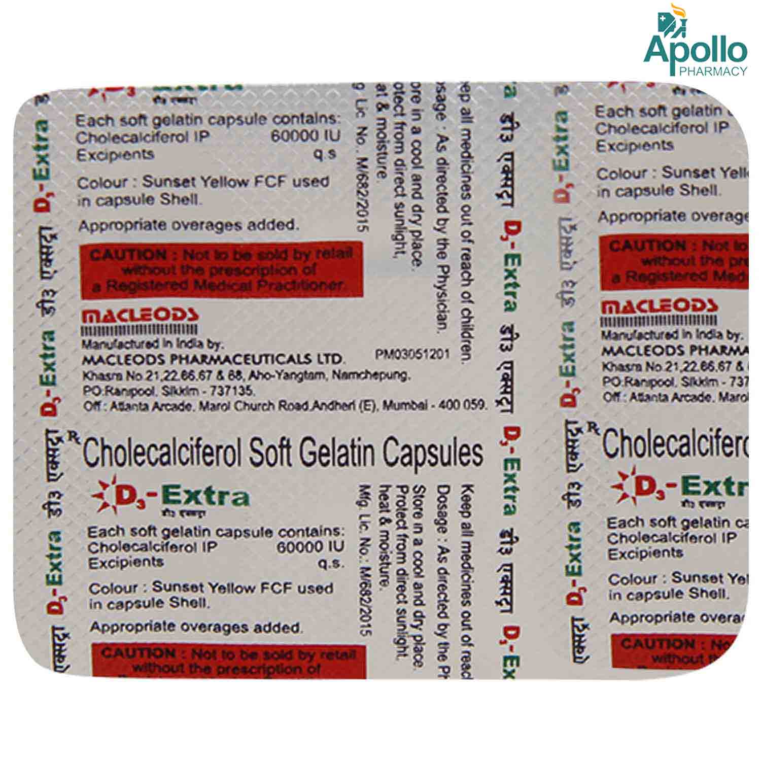 D3-Extra Capsule 4's Price, Uses, Side Effects, Composition - Apollo ...