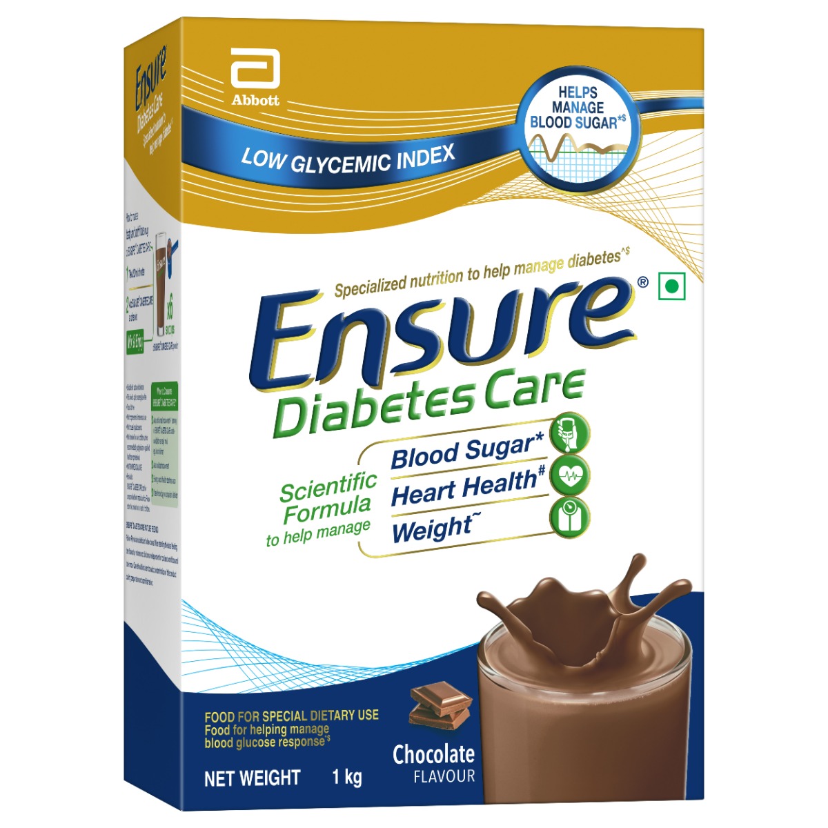 Buy Ensure Diabetes Care Chocolate Flavour Powder for Adults, 1 kg | 19 ...